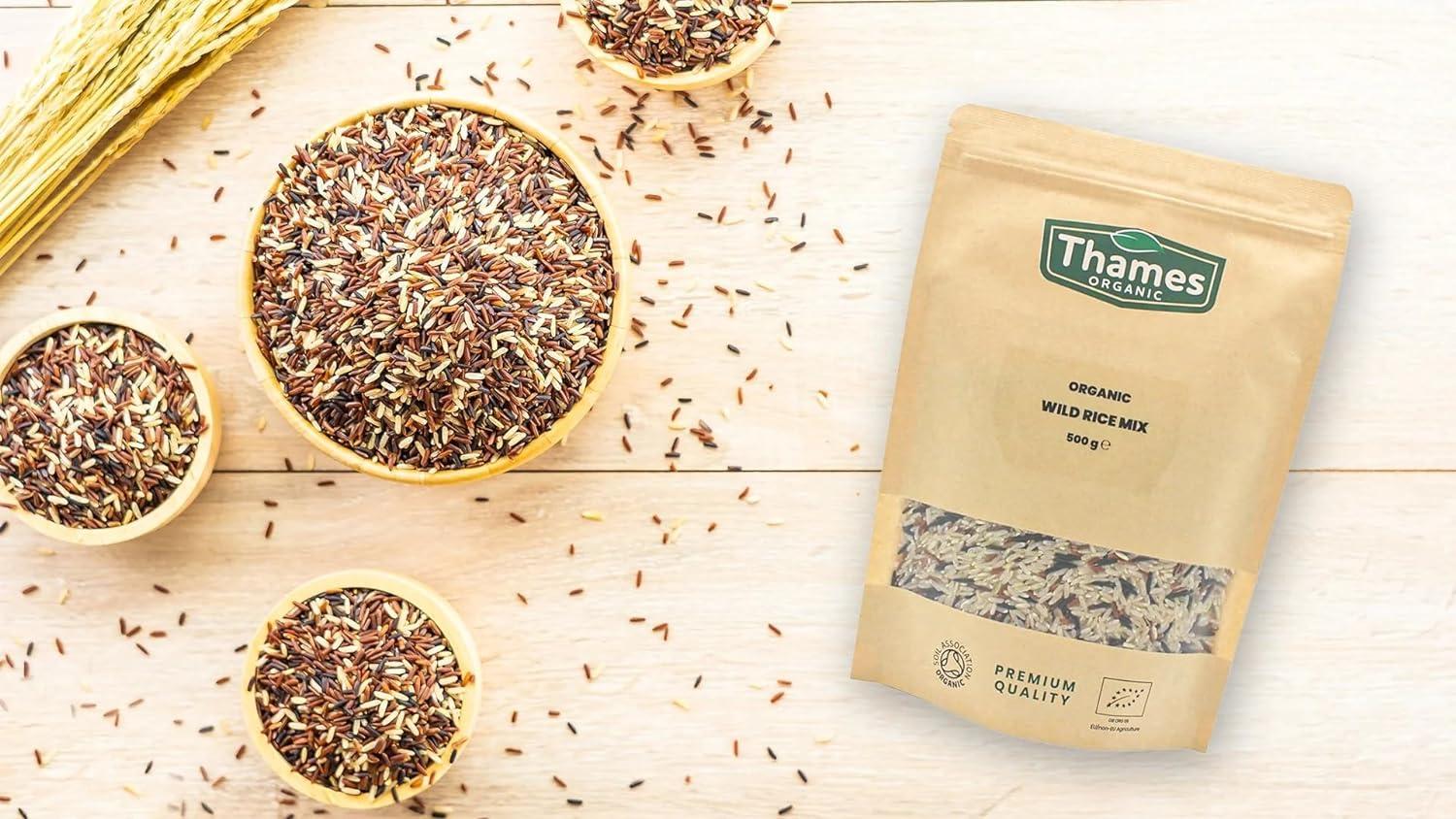 Organic Wild Rice Mix - Camargue Red Rice Long Grain Brown Rice - 500g ...