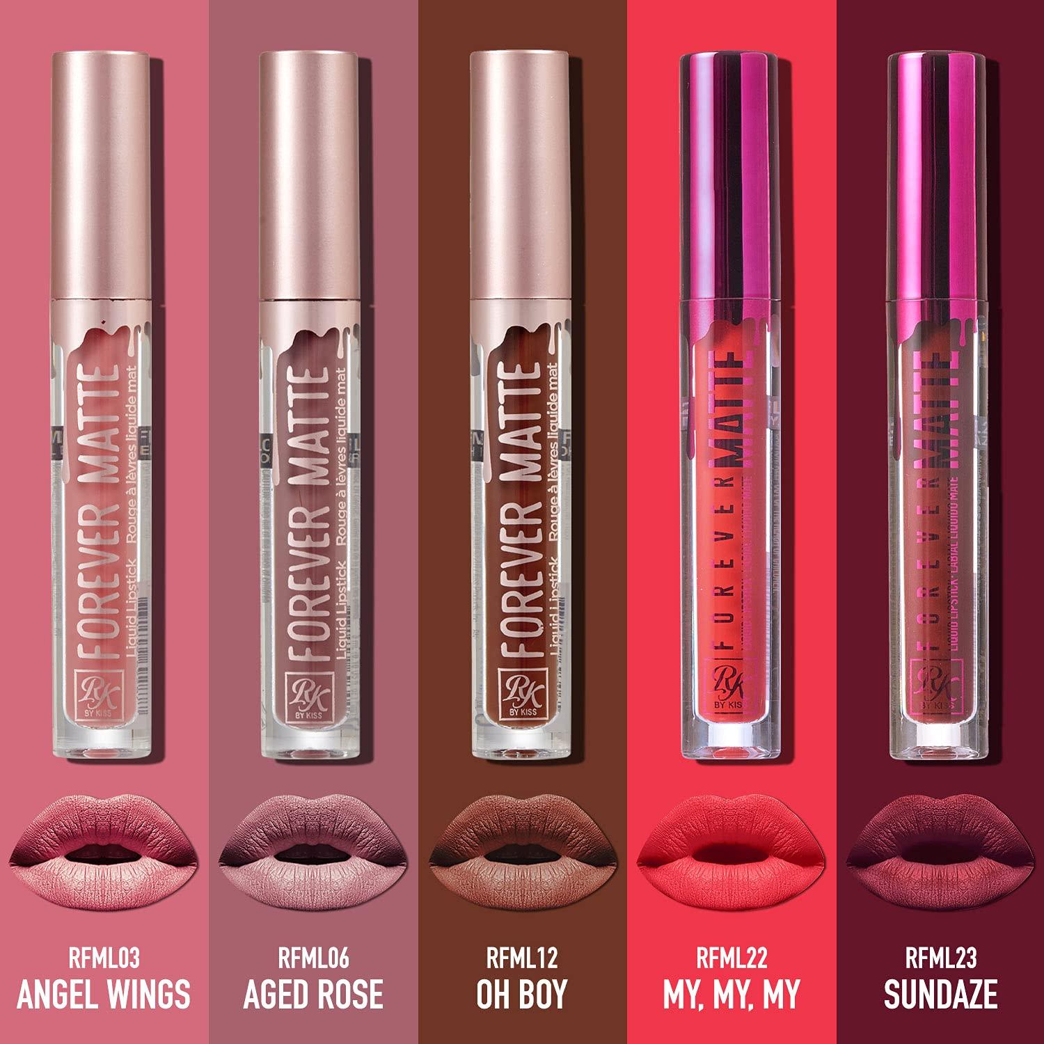 Ruby Kisses Forever Matte Liquid Lipstick 5 Pack - RFML03&06&12&22&23 ...