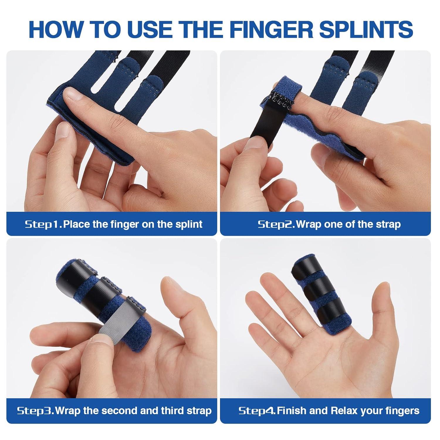 Echify Finger Splint - 1pc Upgraded Finger Support Trigger Finger Brace ...