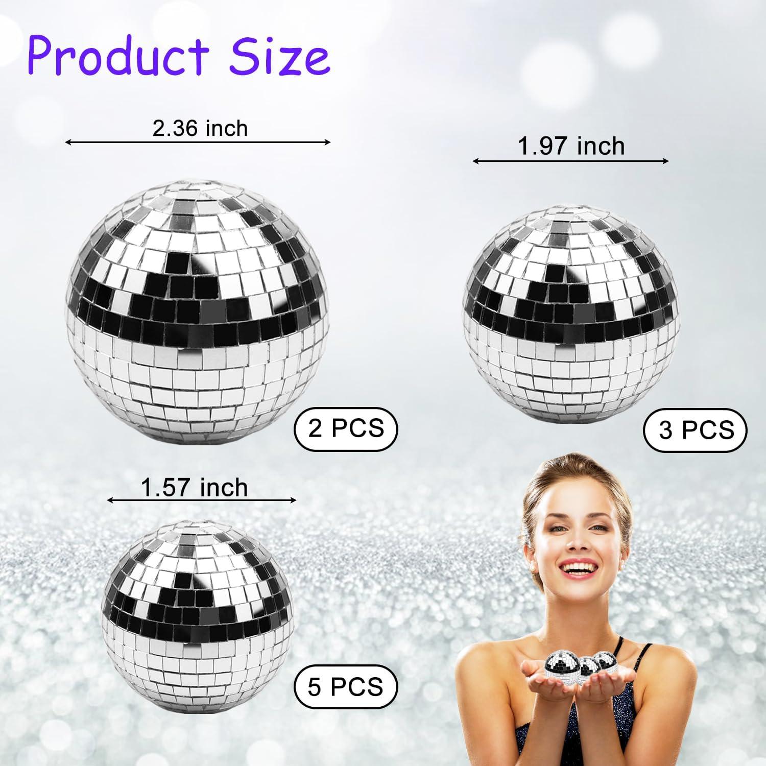 10 PCS Disco Ball Cake Decorations Disco Ball Cupcake Toppers 1970s ...