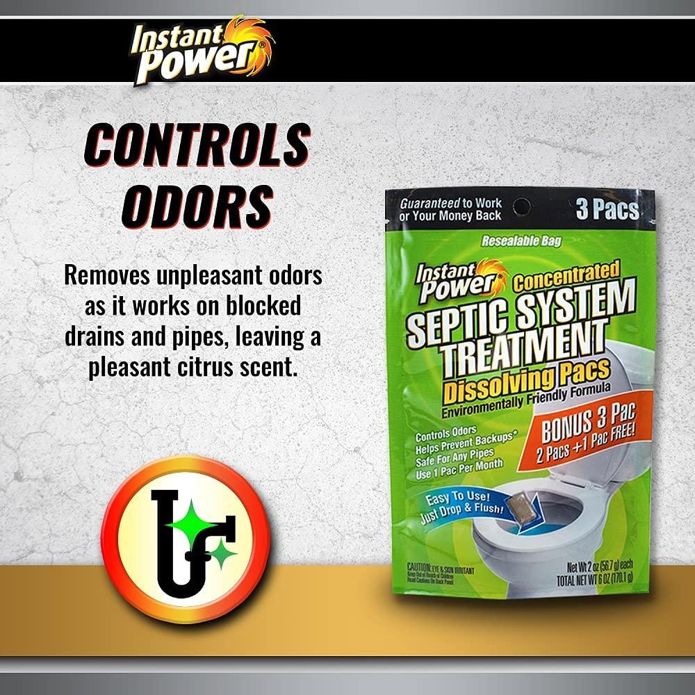 Instant Power Septic System Treatment Dissolving Pacs - 3 Pack | Buy ...