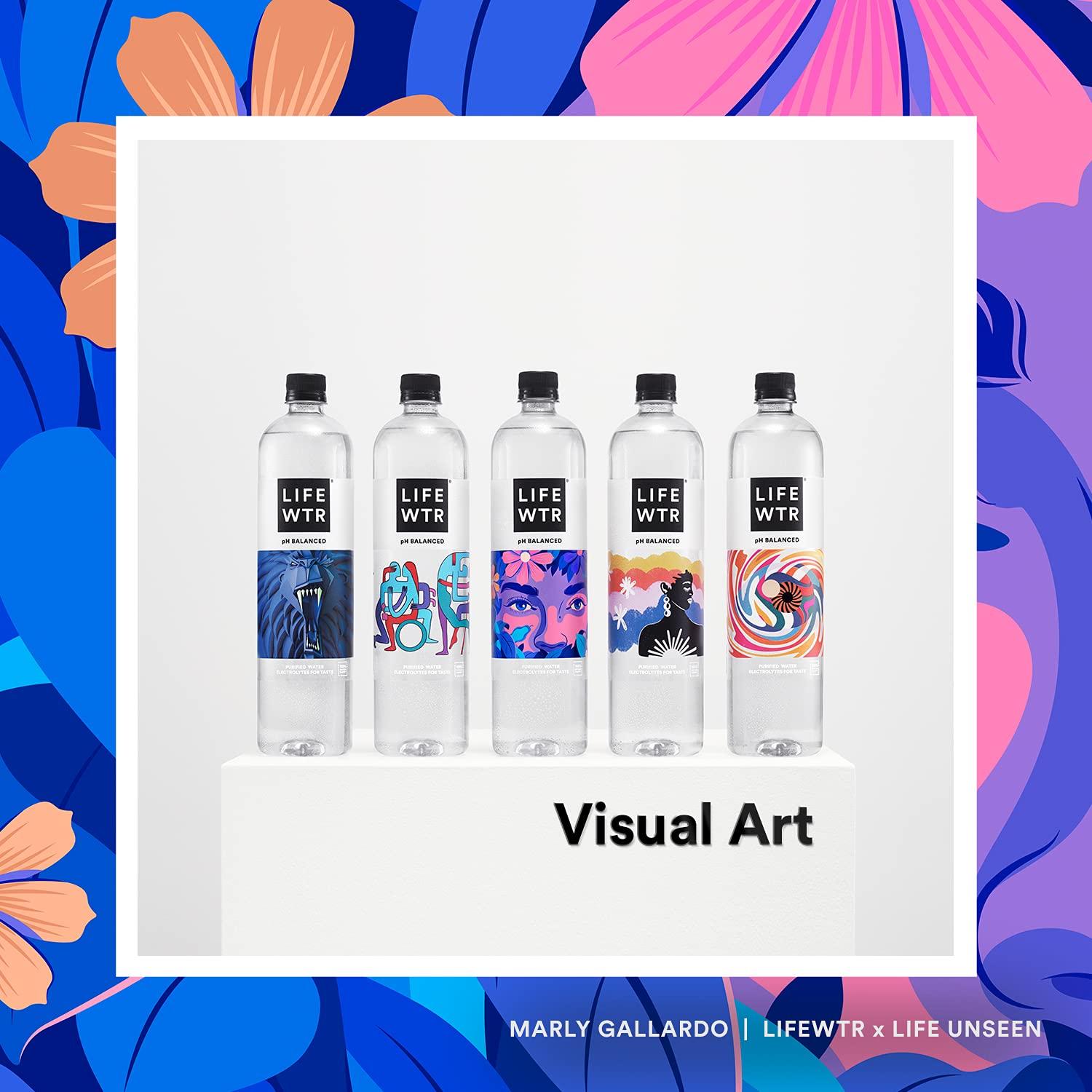 LIFEWTR Premium Purified Water 500 mL (6 Pack) | pH Balanced with ...