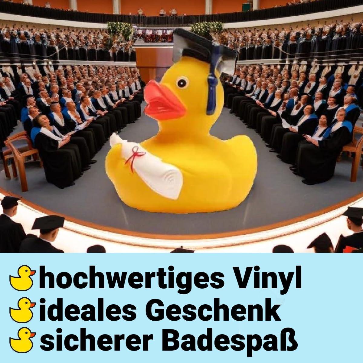 Funny Academic Bathing Duck with Diploma - Squeaky Duck with Doctoral ...