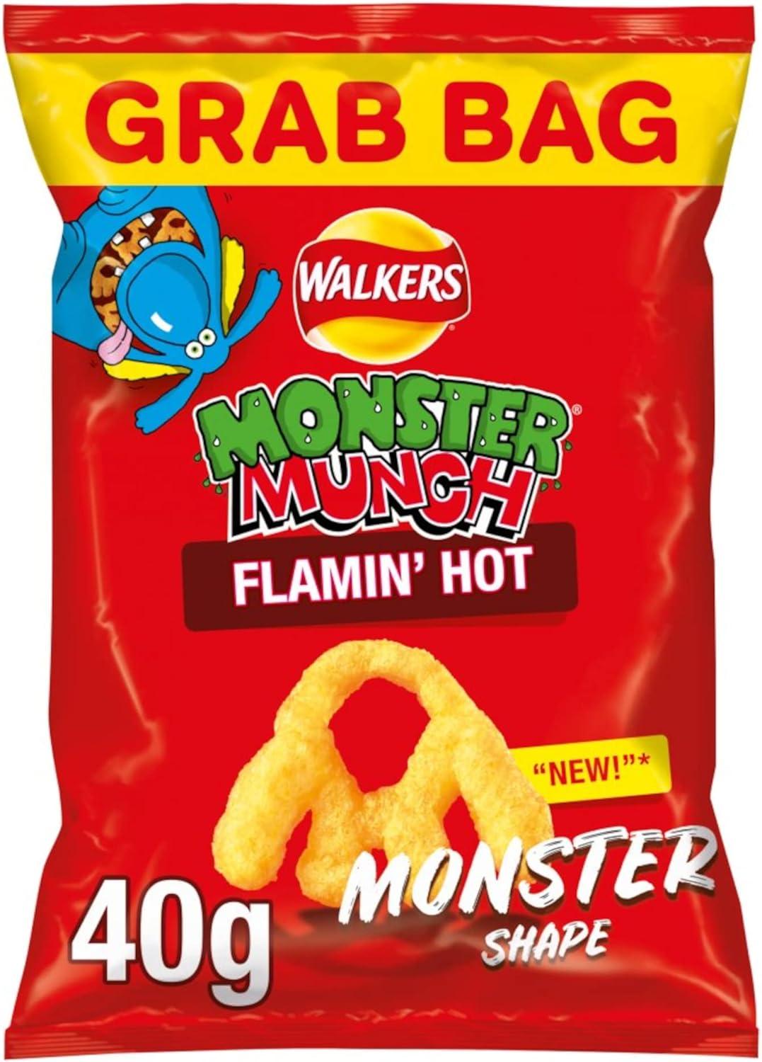 Walkers Monster Munch Custom 30 Pack 30x40g packet Choose 3 Flavours ...