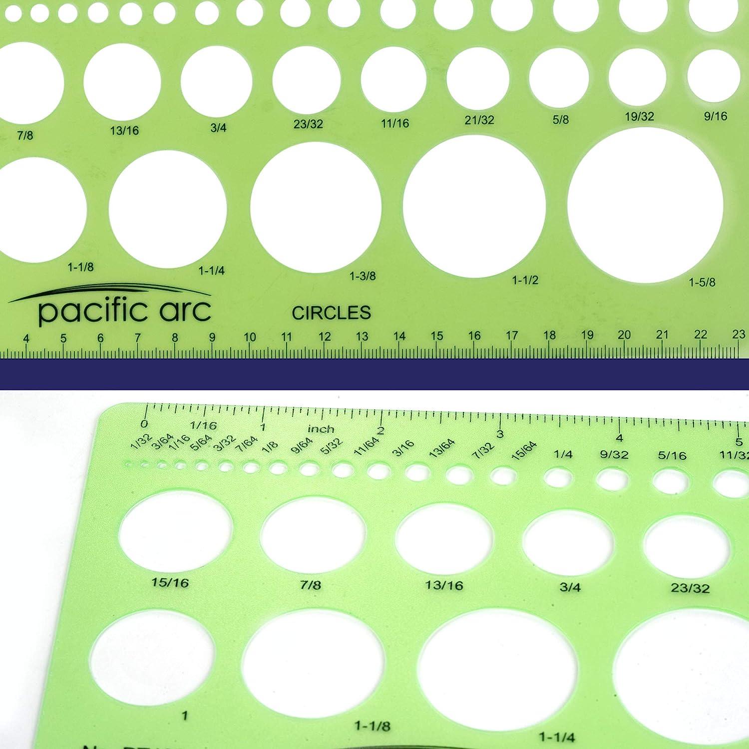 Pacific Arc Circles Template Guide 40 Perfect Circles from 1/32 to 1 5/ ...
