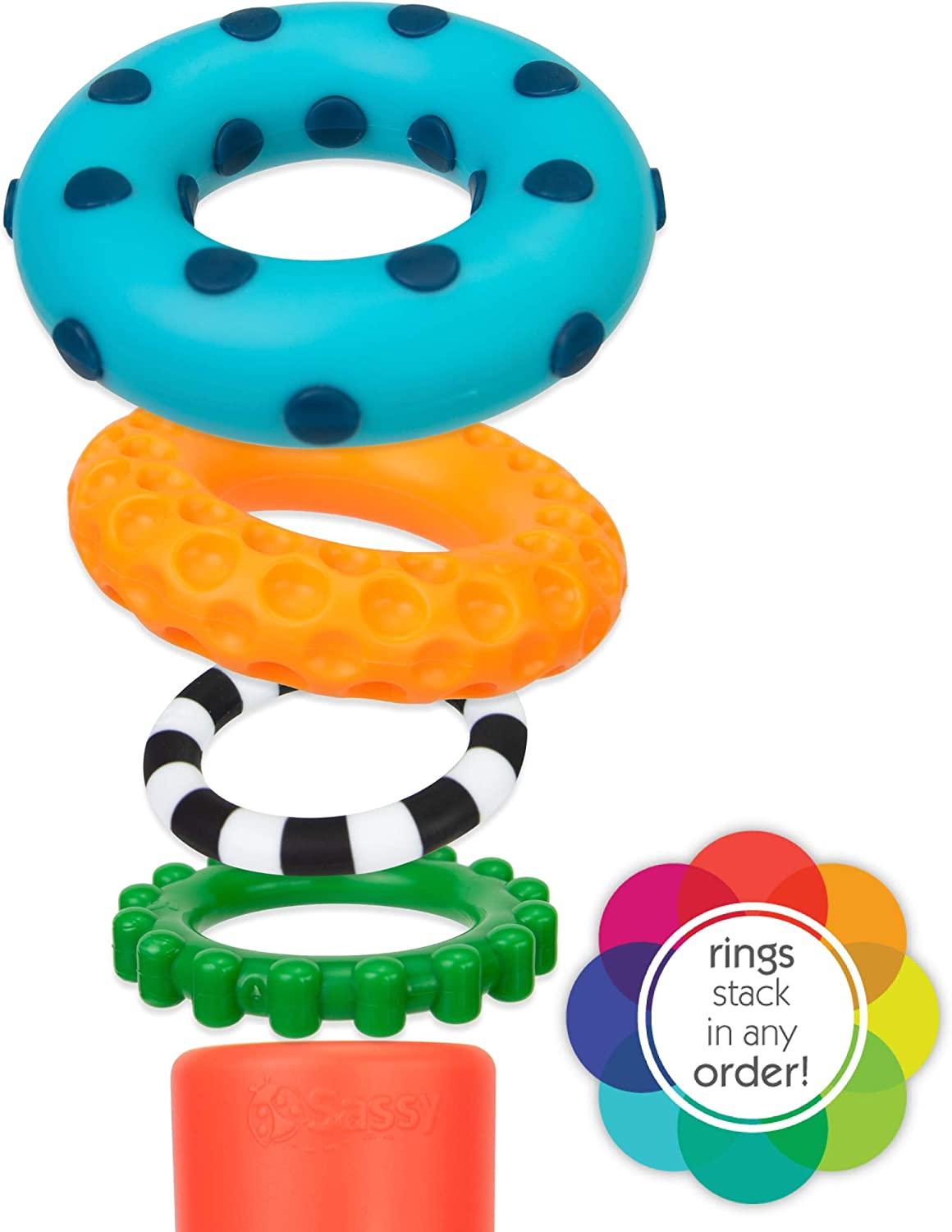 Sassy Stack of Circles Ring Stacker - 10 Piece Set | Unique Playful Toy ...
