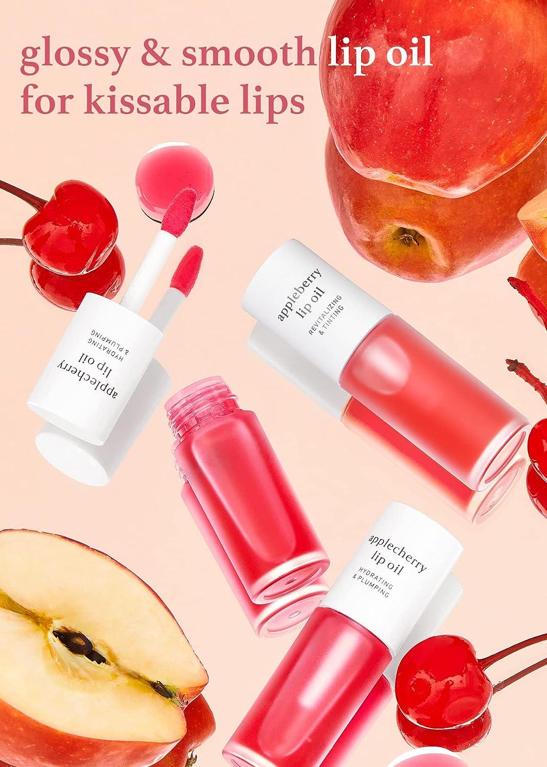 NOONI Appleseed Lip Oil Set - Appleberry & Applecherry | Moisturizing ...