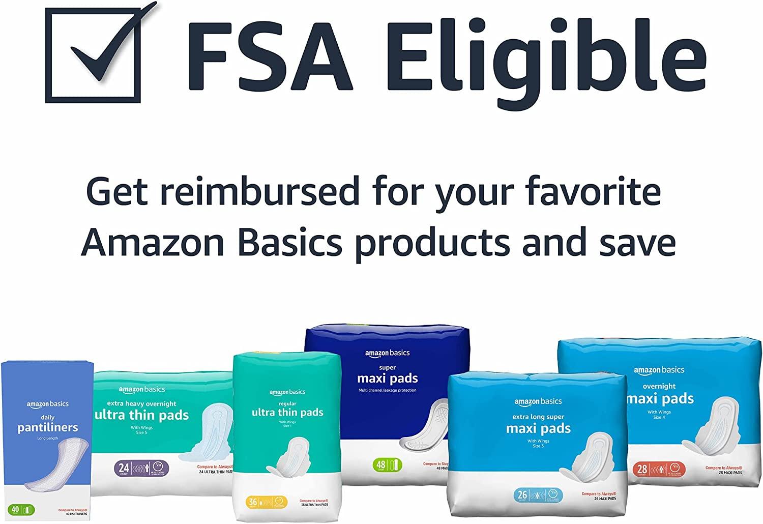 Amazon Basics Daily Pantiliner - Regular Length - 50 Count - 1 Pack ...