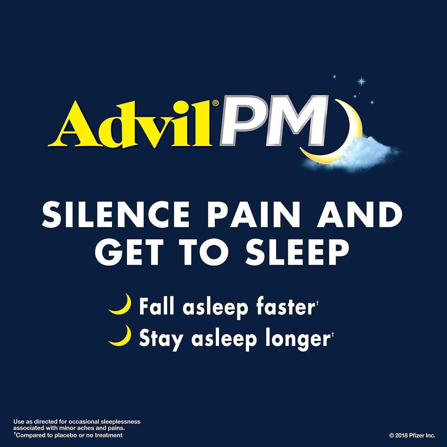 Advil PM Pain Reliever/Nighttime Sleep Aid - 200 Coated Caplets | Buy ...