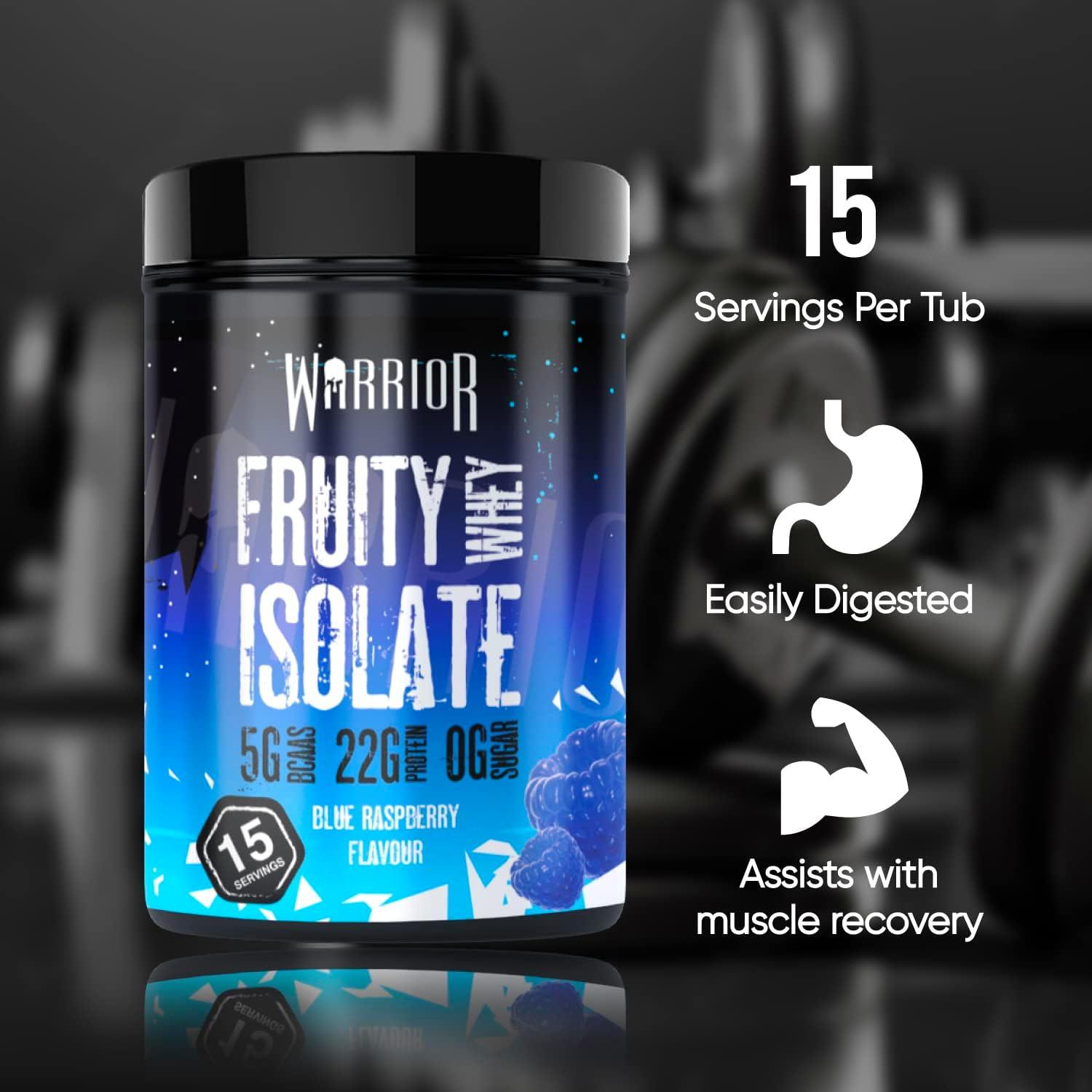 Warrior Fruity Clear Whey Isolate Protein Powder - Blue Raspberry ...