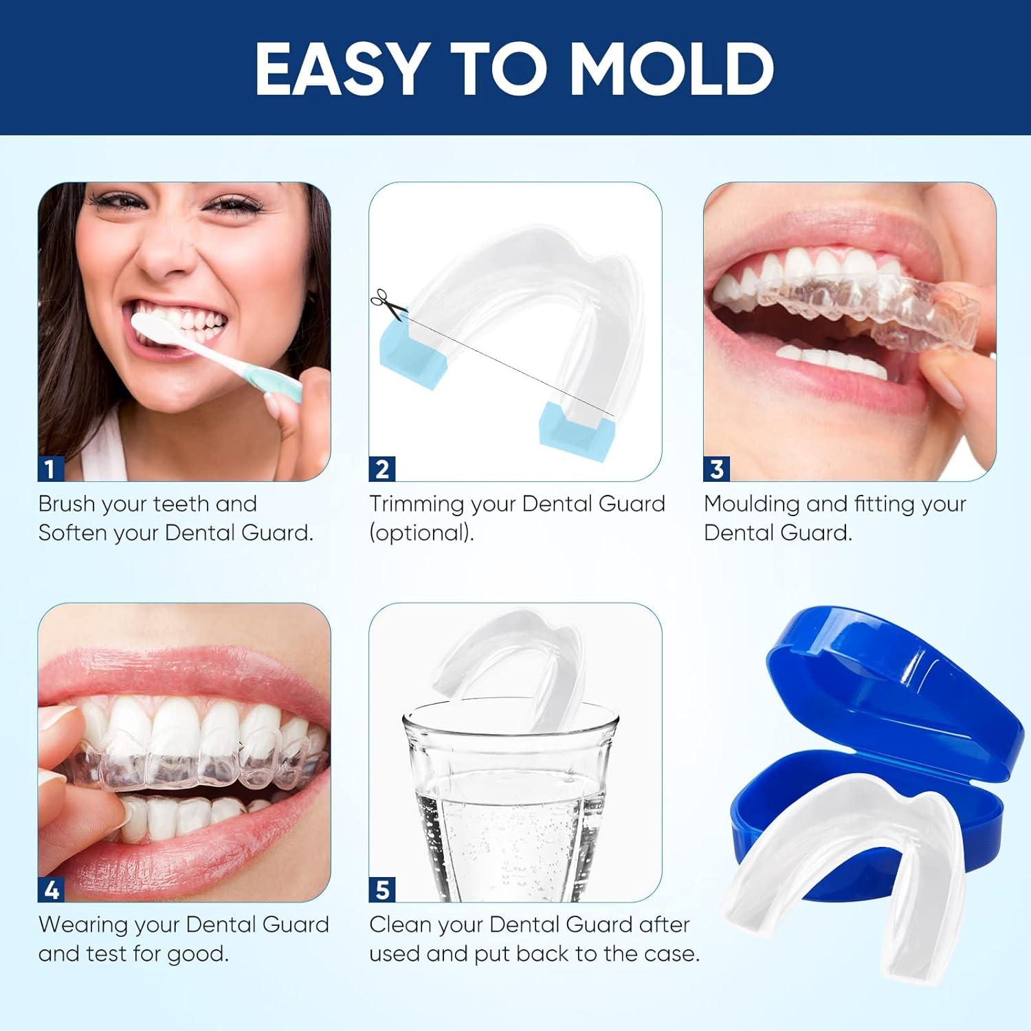Moldable Night Guard for Teeth Grinding - 4 Pack/2 Size | Stop Grinding ...