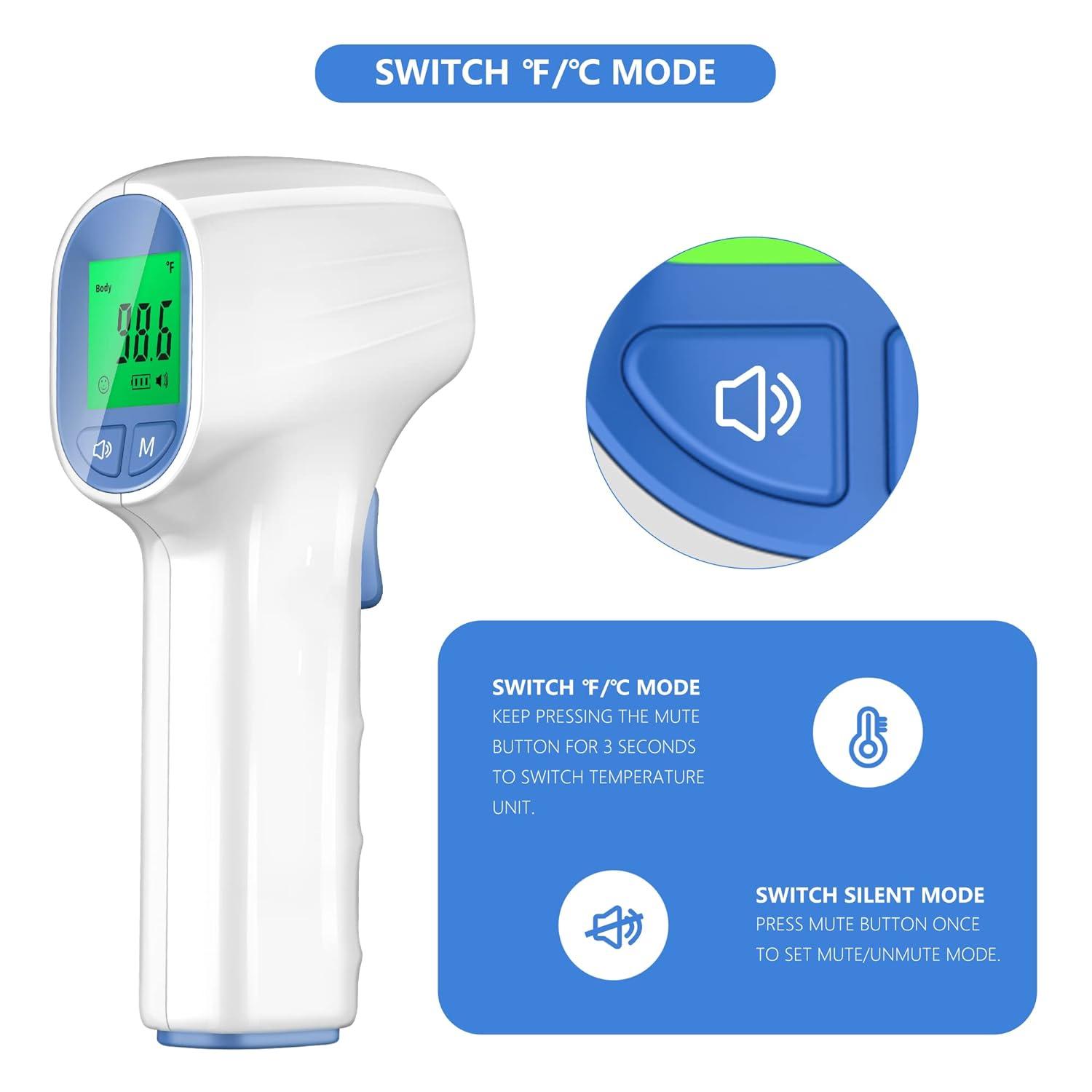 Touchless Forehead Thermometer for Adults and Kids - Instant Accuracy ...
