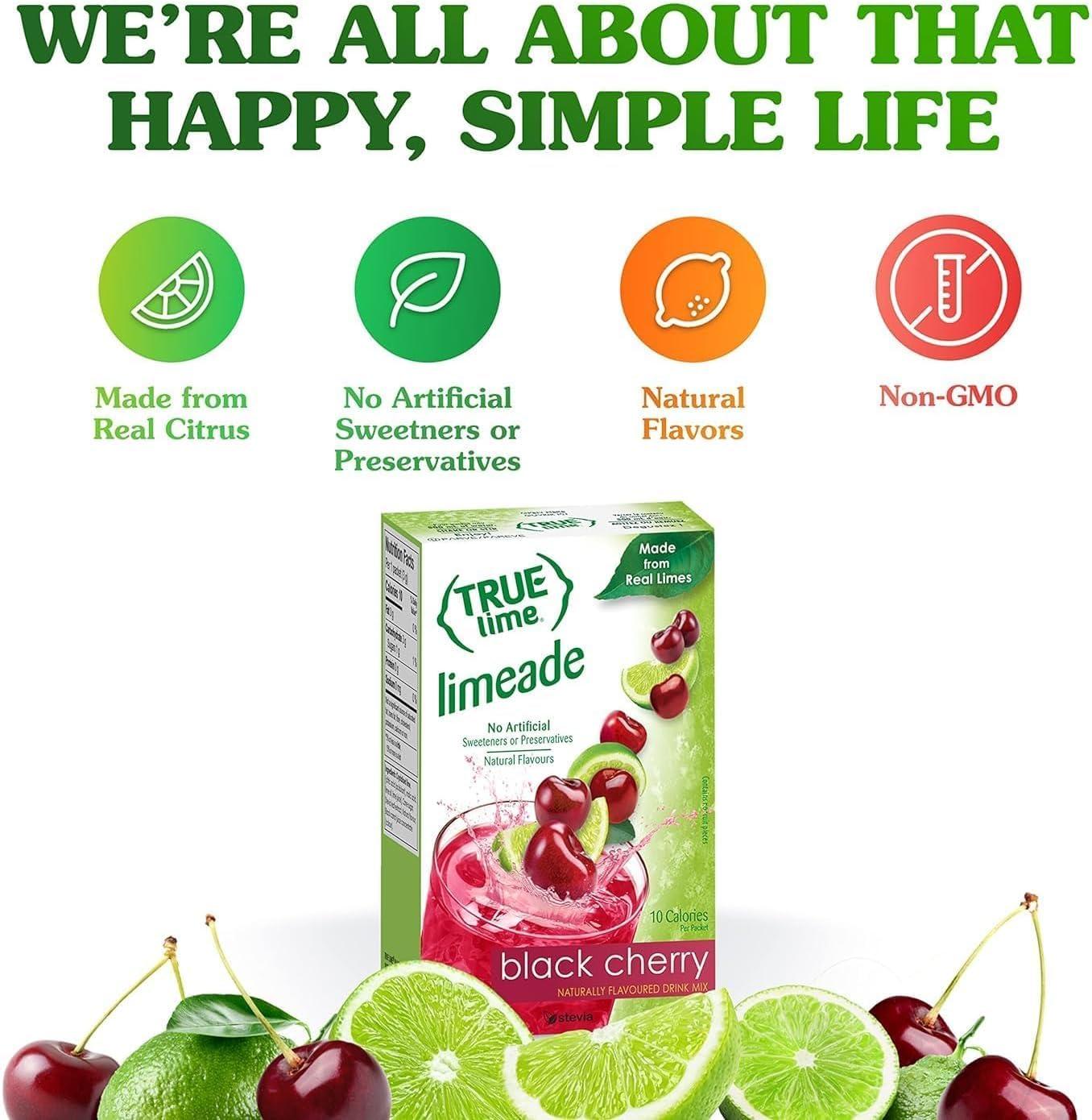 True Lime Watermelon Limeade Water Enhancer Drink Mix Low-Calorie ...