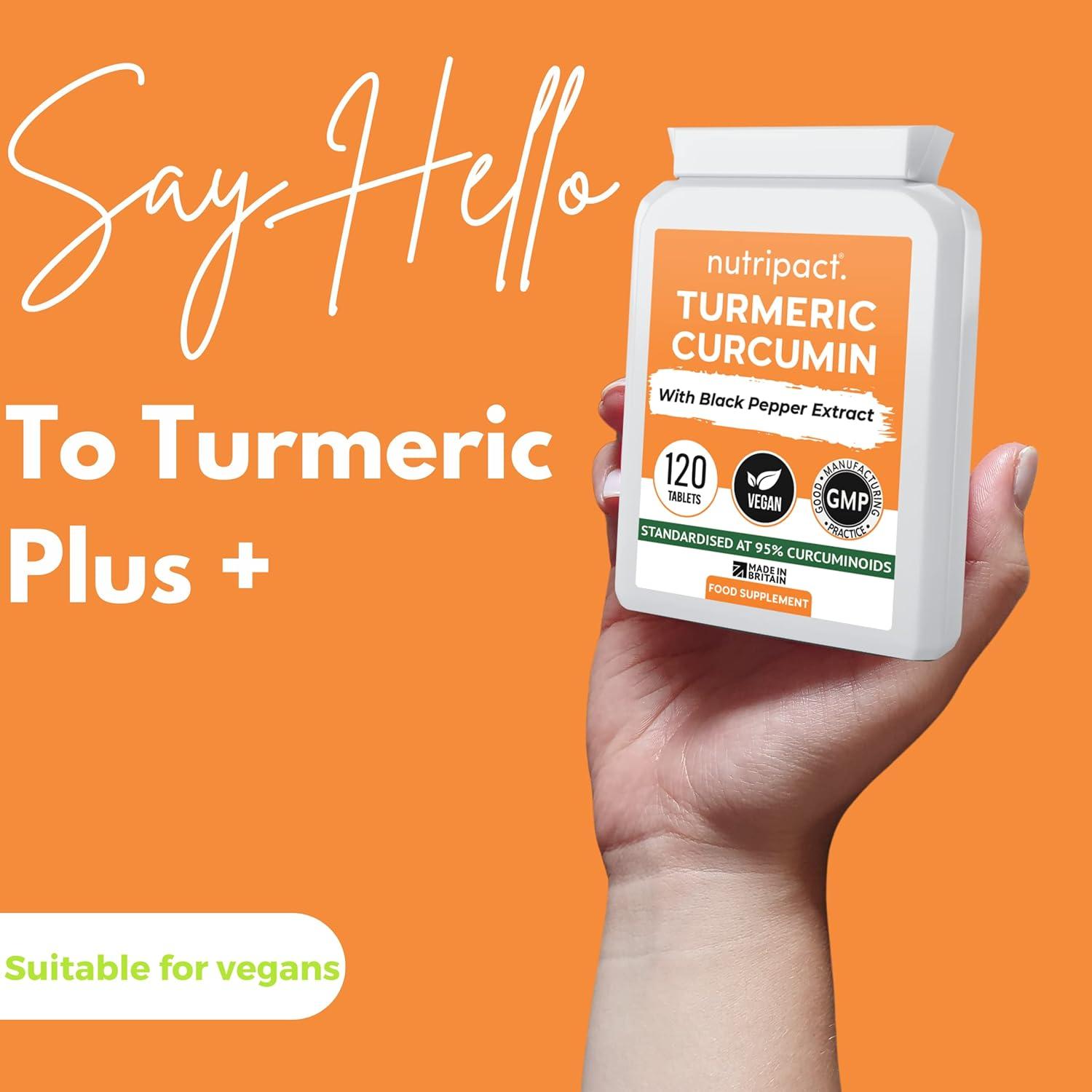 Turmeric Tablets 5000mg with Black Pepper & Ginger | 120 High Strength ...