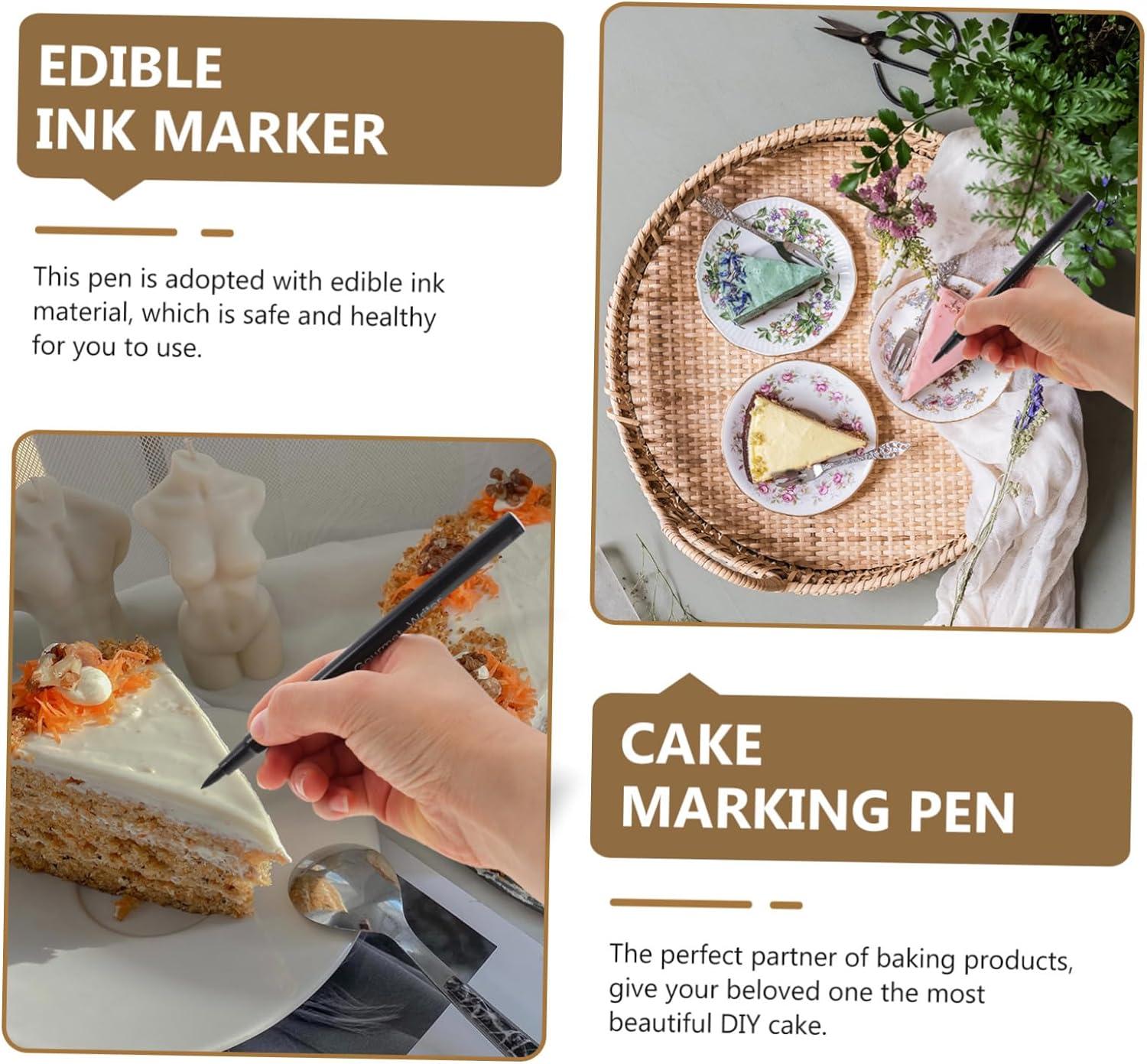 IMIKEYA 2pcs Can Be Food Coloring Pen Baking Pencil Edible Food Markers ...