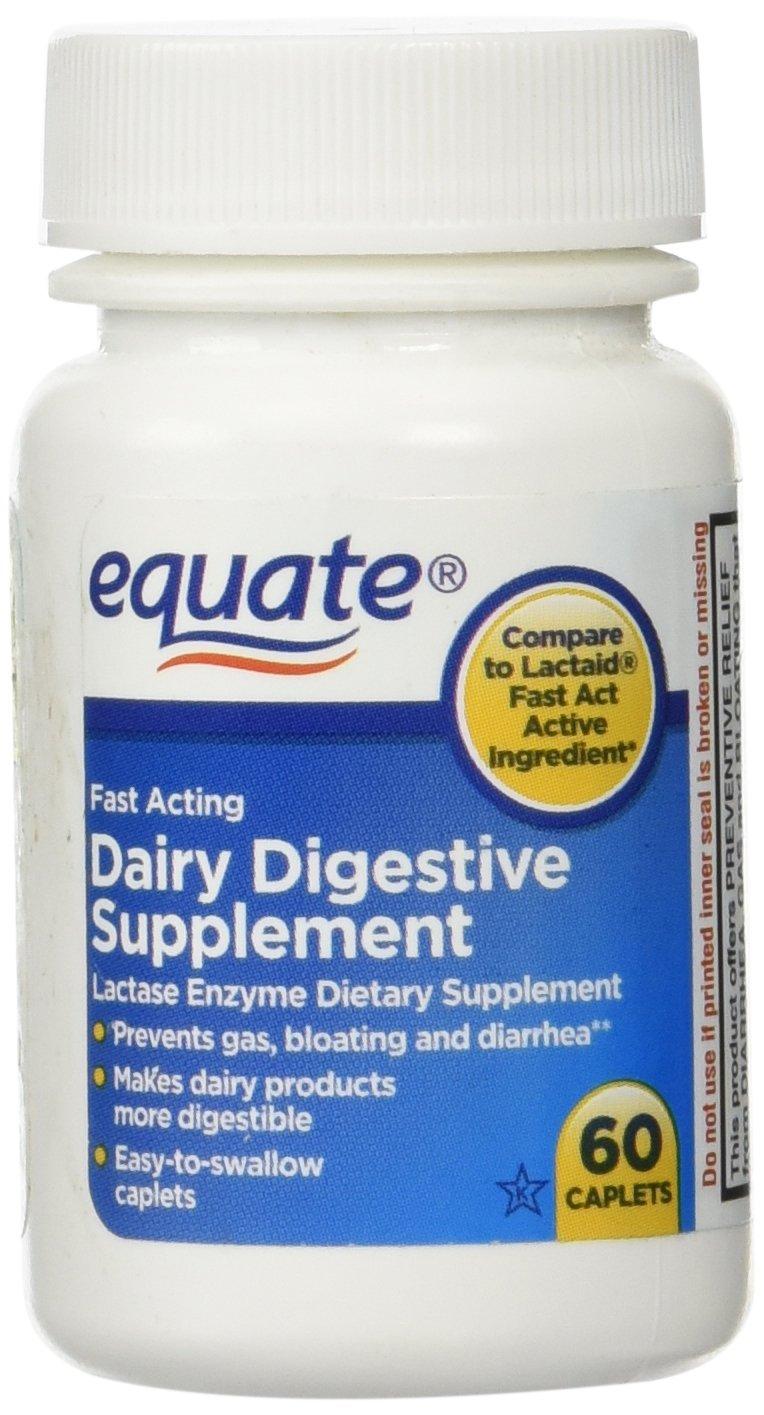 Equate Quick Action Dairy Digestive Supplement 60ct - Improve Digestion ...