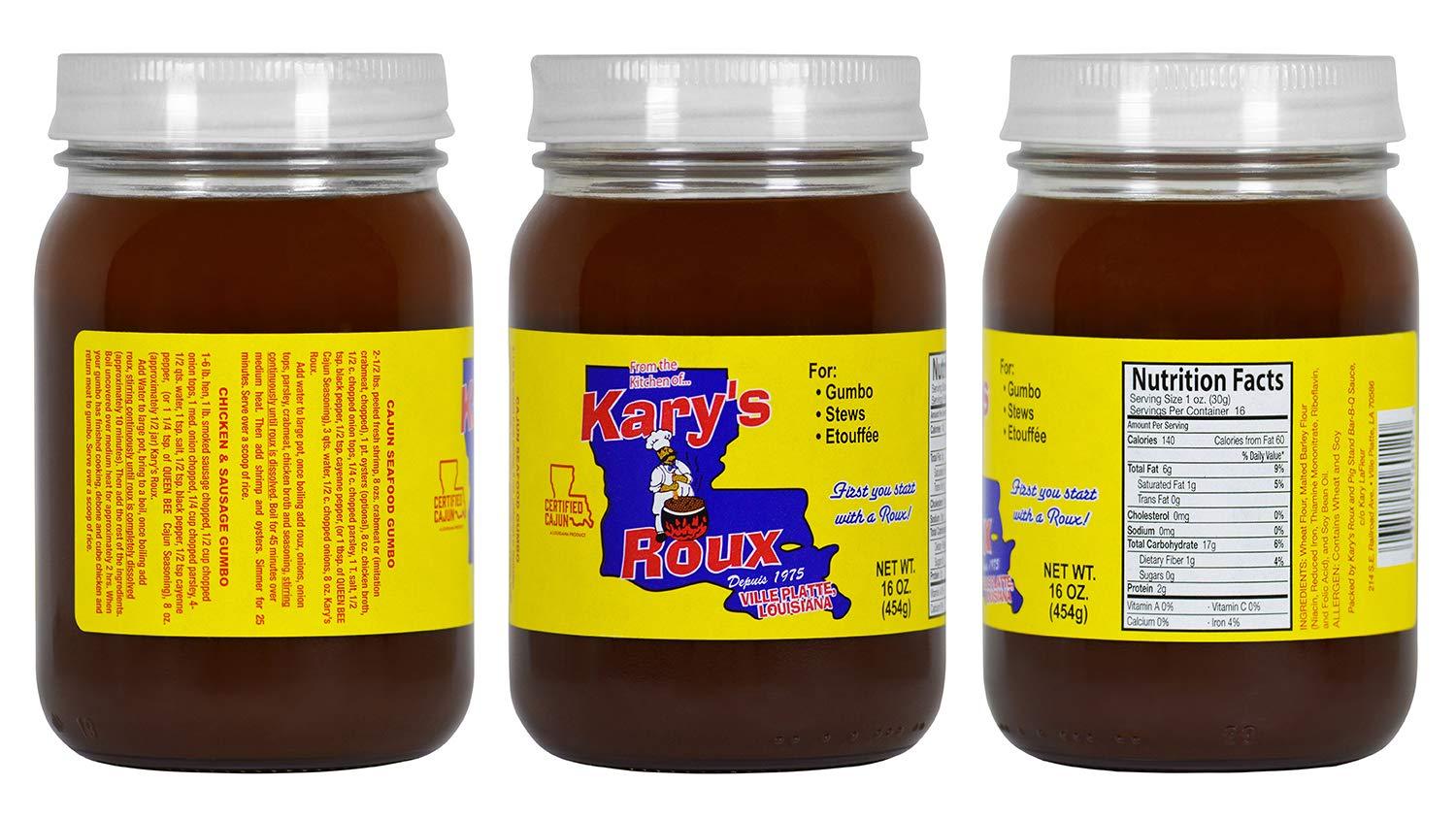 Kary's Dark Roux 16 oz Jar - Authentic Cajun Flavor | Buy Now with ...