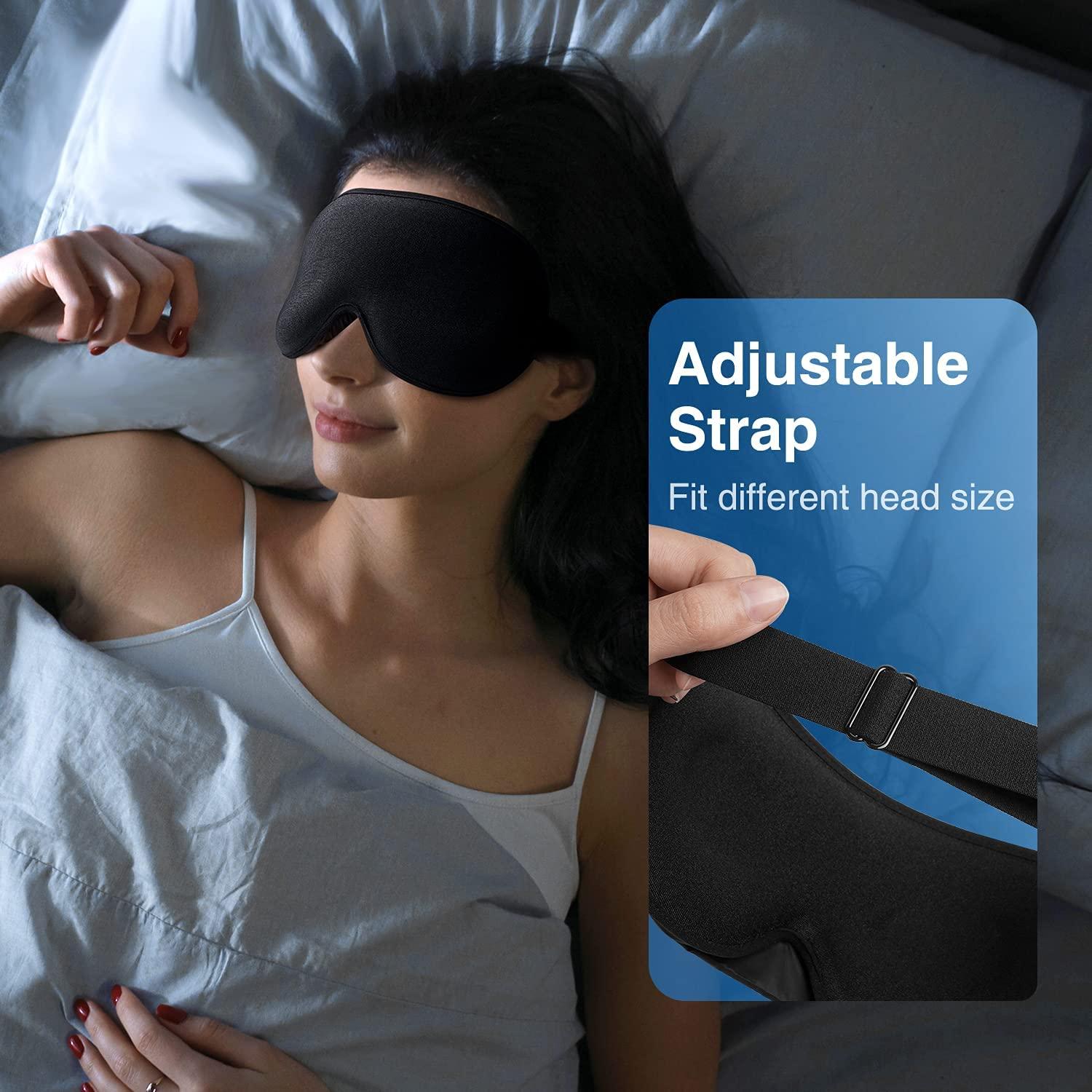 YFONG 3D Micro Weighted Sleep Mask for Women and Men - Pressure Relief ...