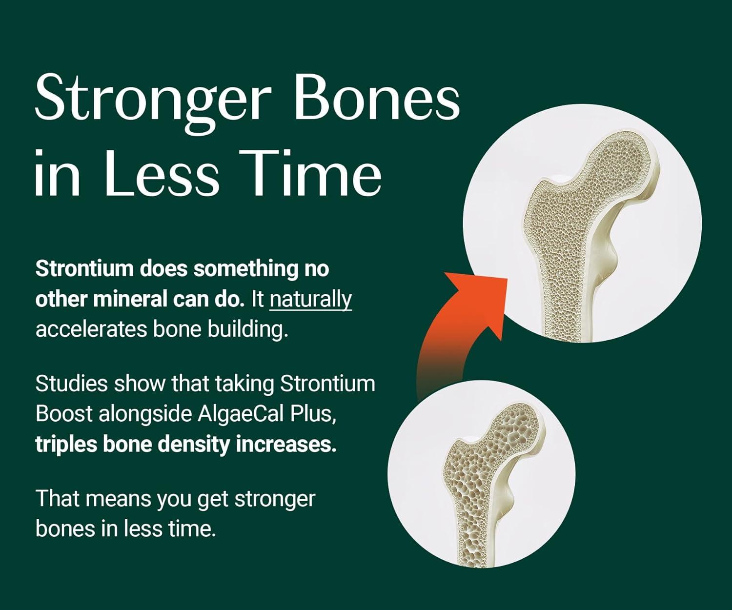 AlgaeCal Strontium Boost: Natural Trace Mineral Supplement for Bone ...