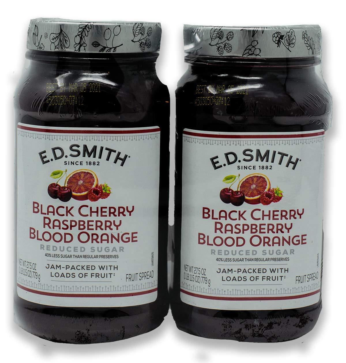 E.D. Smith Black Cherry Raspberry & Blood Orange Fruit Spread - 40% Less Sugar (2 x 27.5 oz ...
