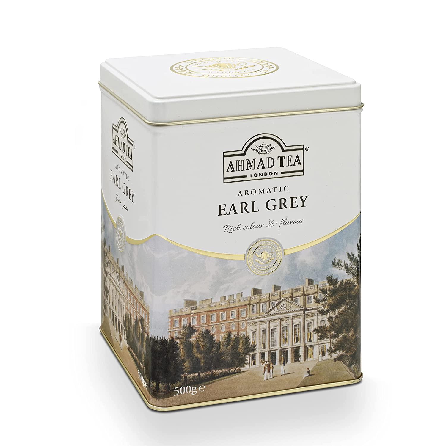 Ahmad Tea Earl Grey Aromatic Loose Tea Ceylon Caddy 17.6 Oz - Premium ...