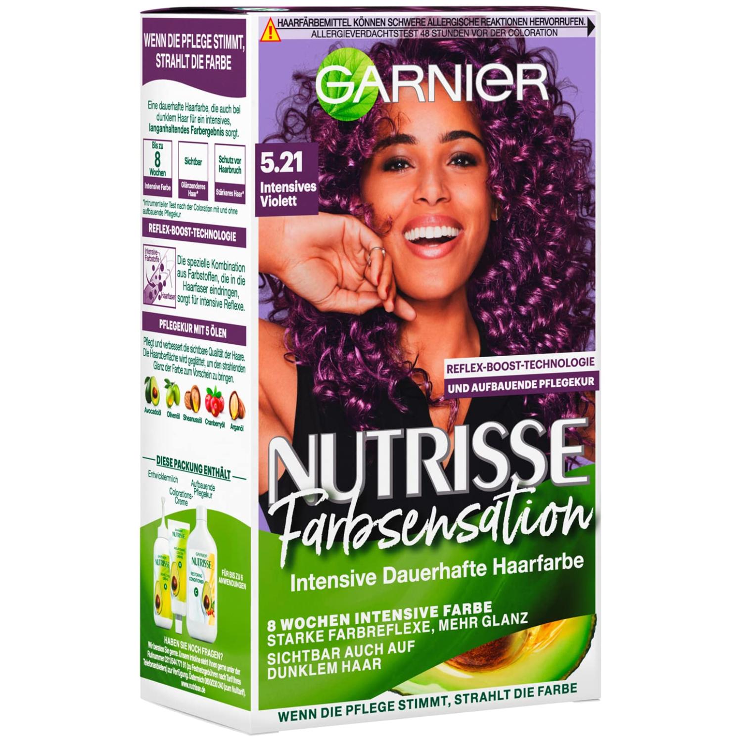 Garnier Nutrisse 5.21 Intensive Violet Hair Color - Nourishing Long ...
