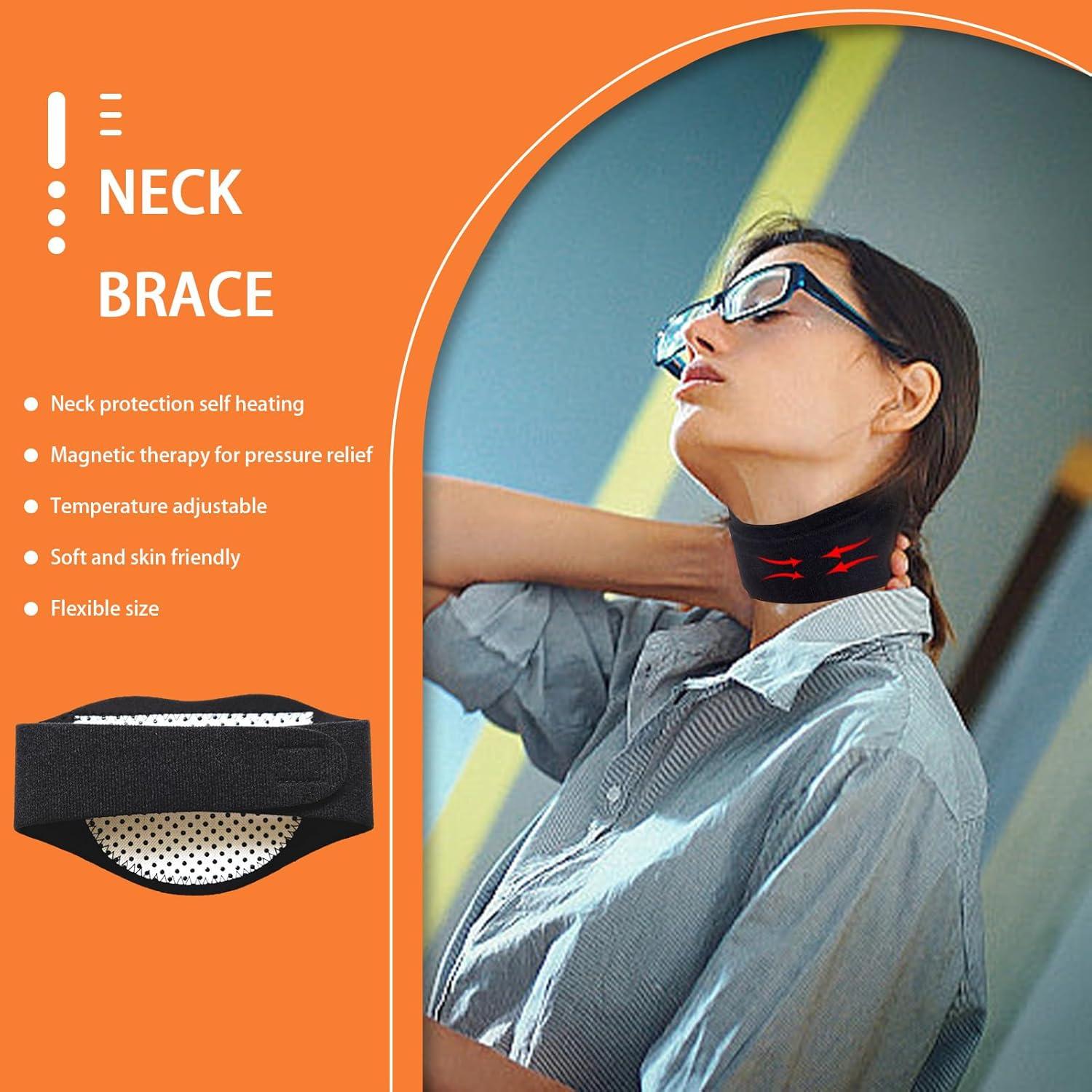 ONLYNERY Self-Heating Neck Support | Electrical Thermal Collar with 3 ...