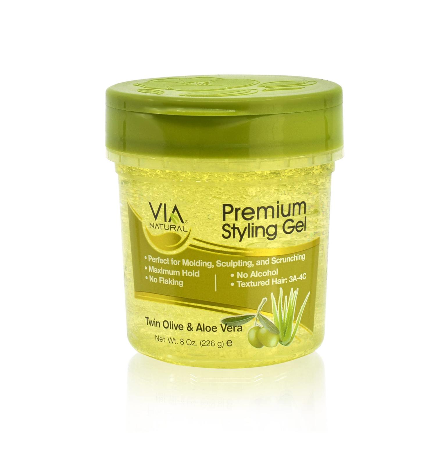 Via Natural Premium Olive Oil Gel 8oz - 1 Ounce | Hydrating Hair ...