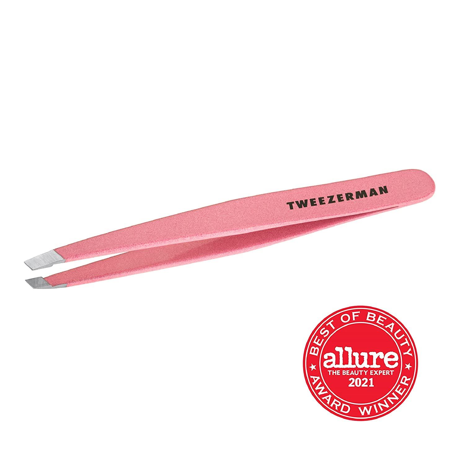 Tweezerman Tea Rose Slant Tweezer - Stainless Steel Hair Removal ...