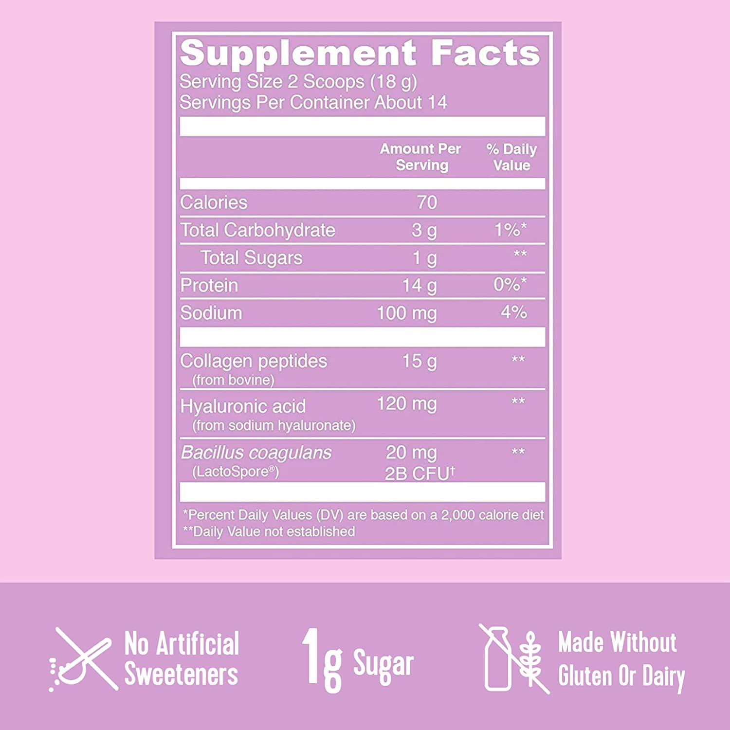 Vital Proteins Beauty Collagen Peptides with Hyaluronic Acid - Lavender ...