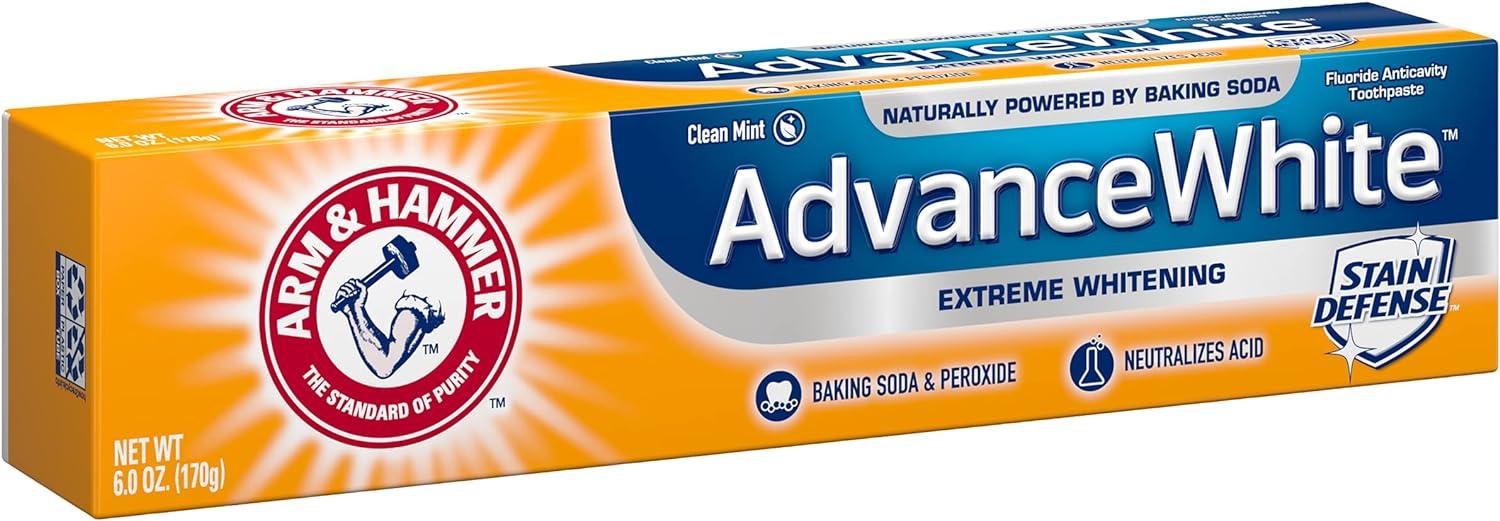 Arm & Hammer Advance White Extreme Whitening Toothpaste Clean Mint 6 oz (Pack of 3) - Powerful ...