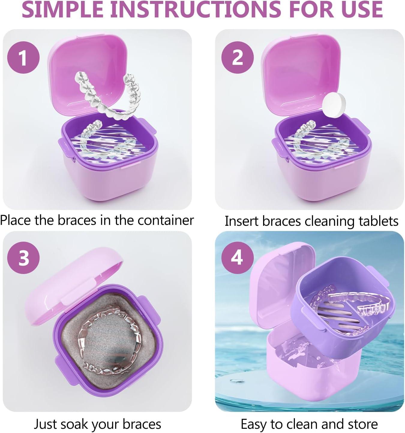 Leak-Proof Dental Prostheses Container - Eco-Friendly Denture Box with ...