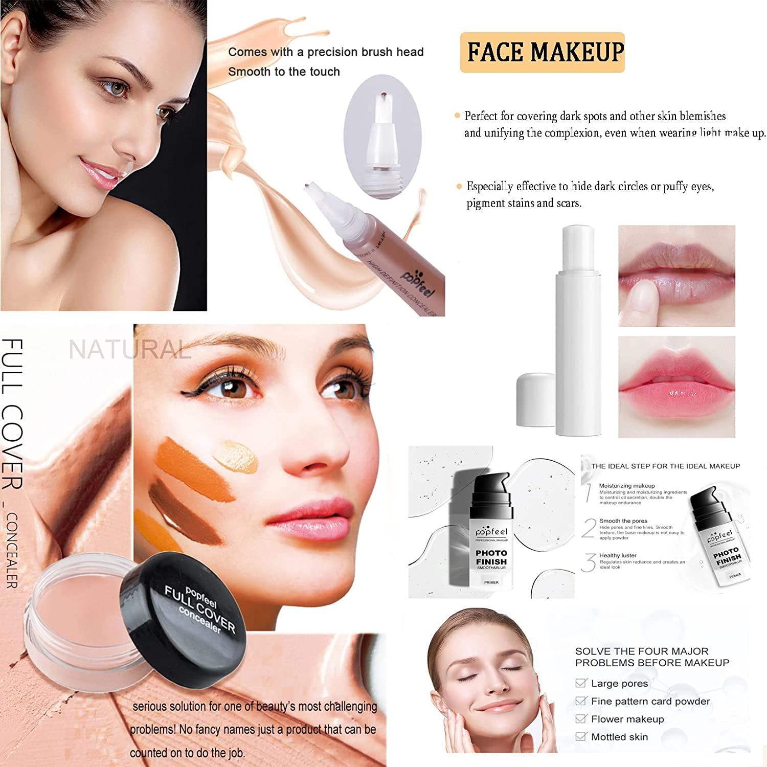 27PCS All-in-One Makeup Kit for Women - Essential Starter Set for Girls ...