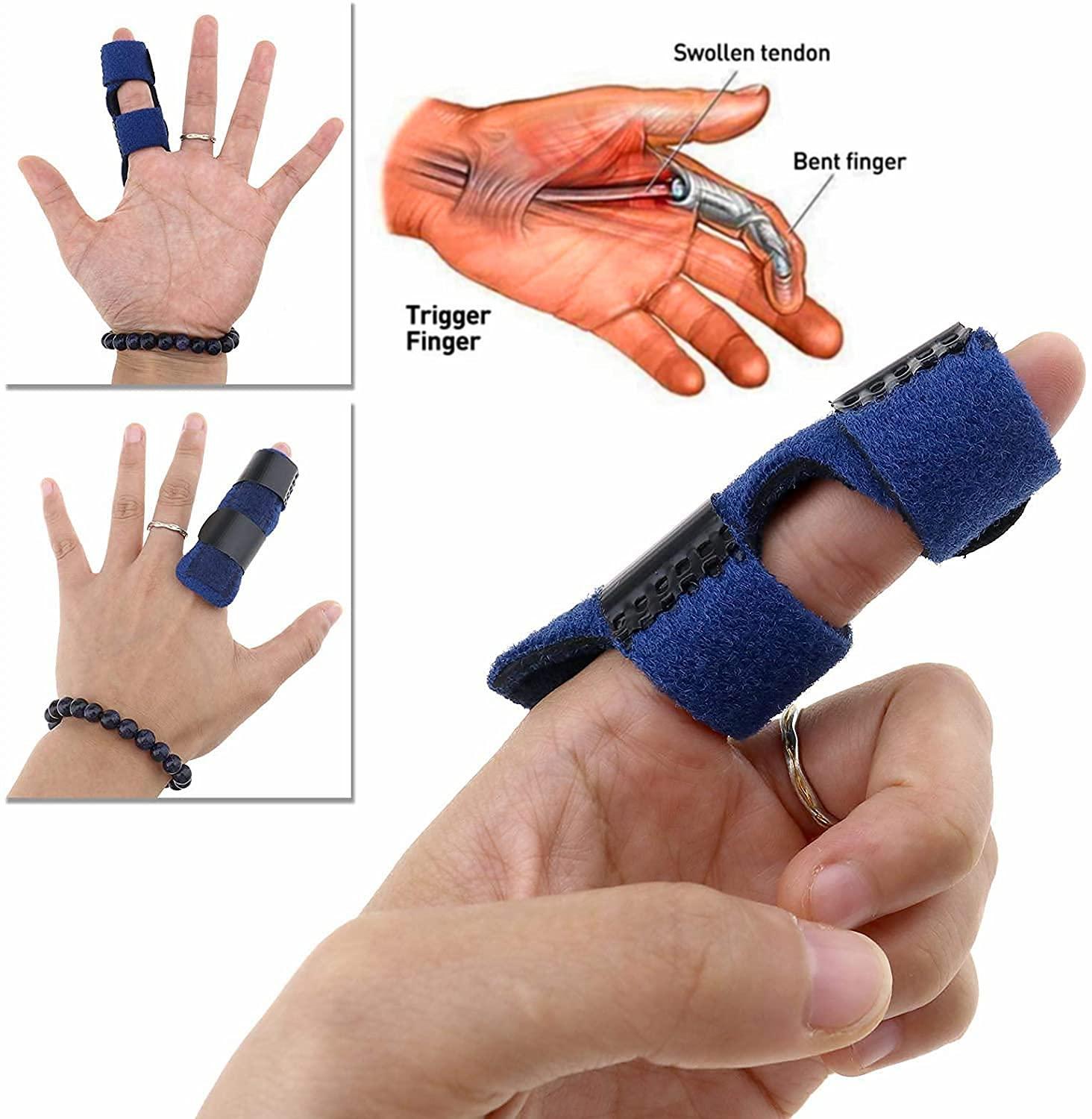 6PCS Trigger Finger Splints - Finger Brace & Support for Straightening ...