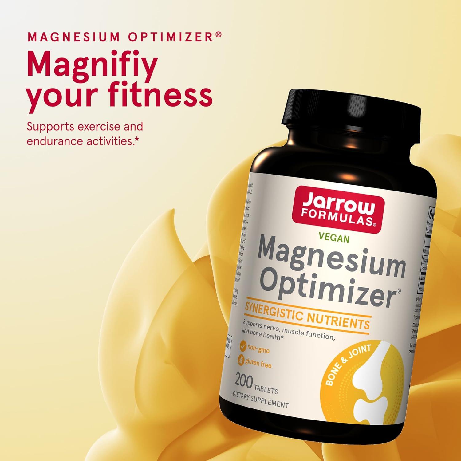 Jarrow Formulas Magnesium Optimizer - 200 Tablets for Optimal Health ...