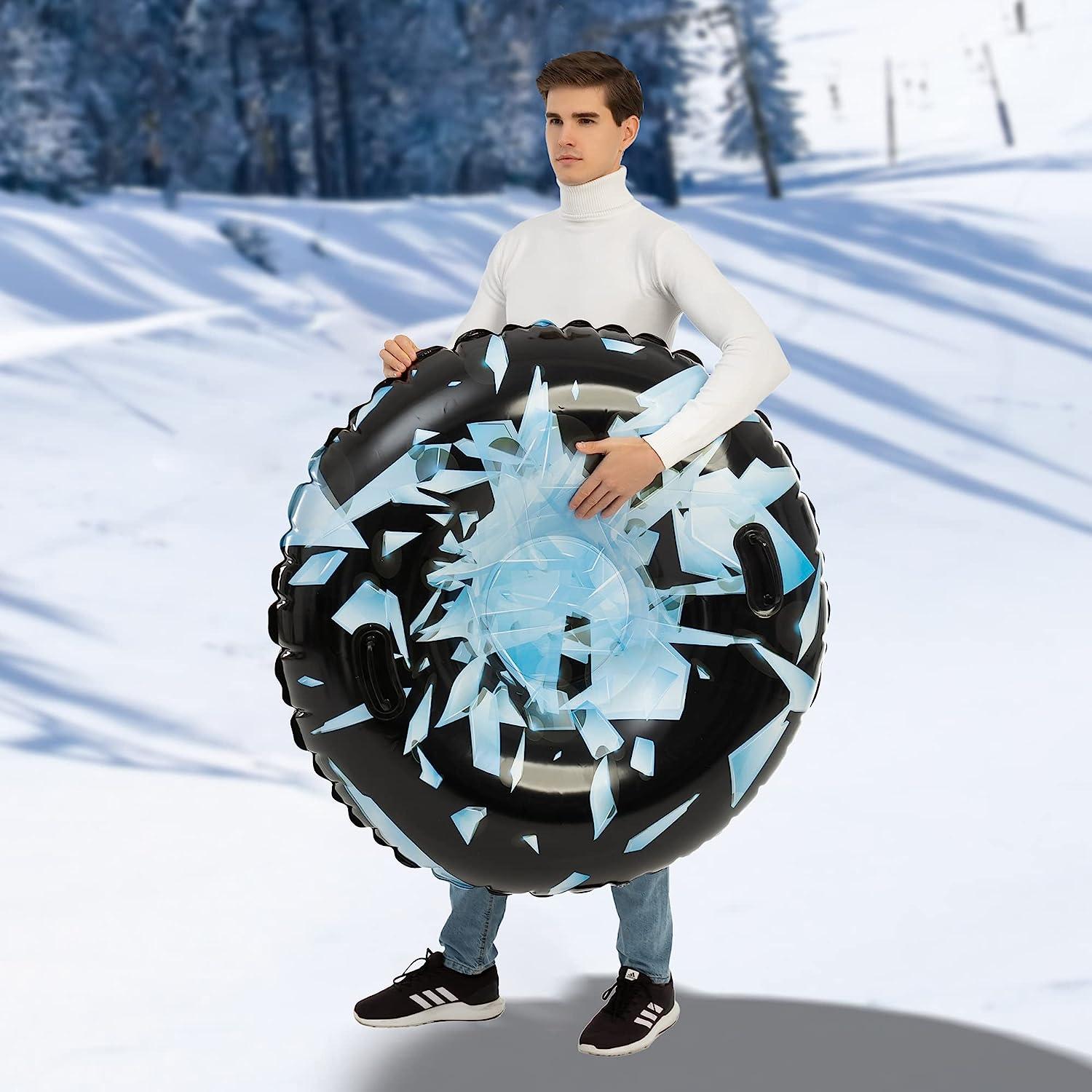 47 Heavy-Duty Inflatable Snow Tube for Sledding - Black Ice | Buy Now ...