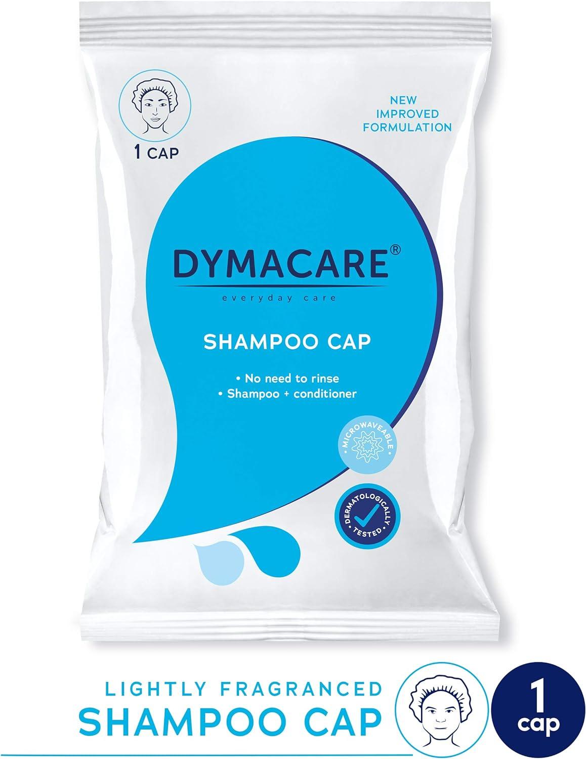 DYMACARE No Rinse Shampoo Cap - pH Balanced & Hypoallergenic Waterless ...