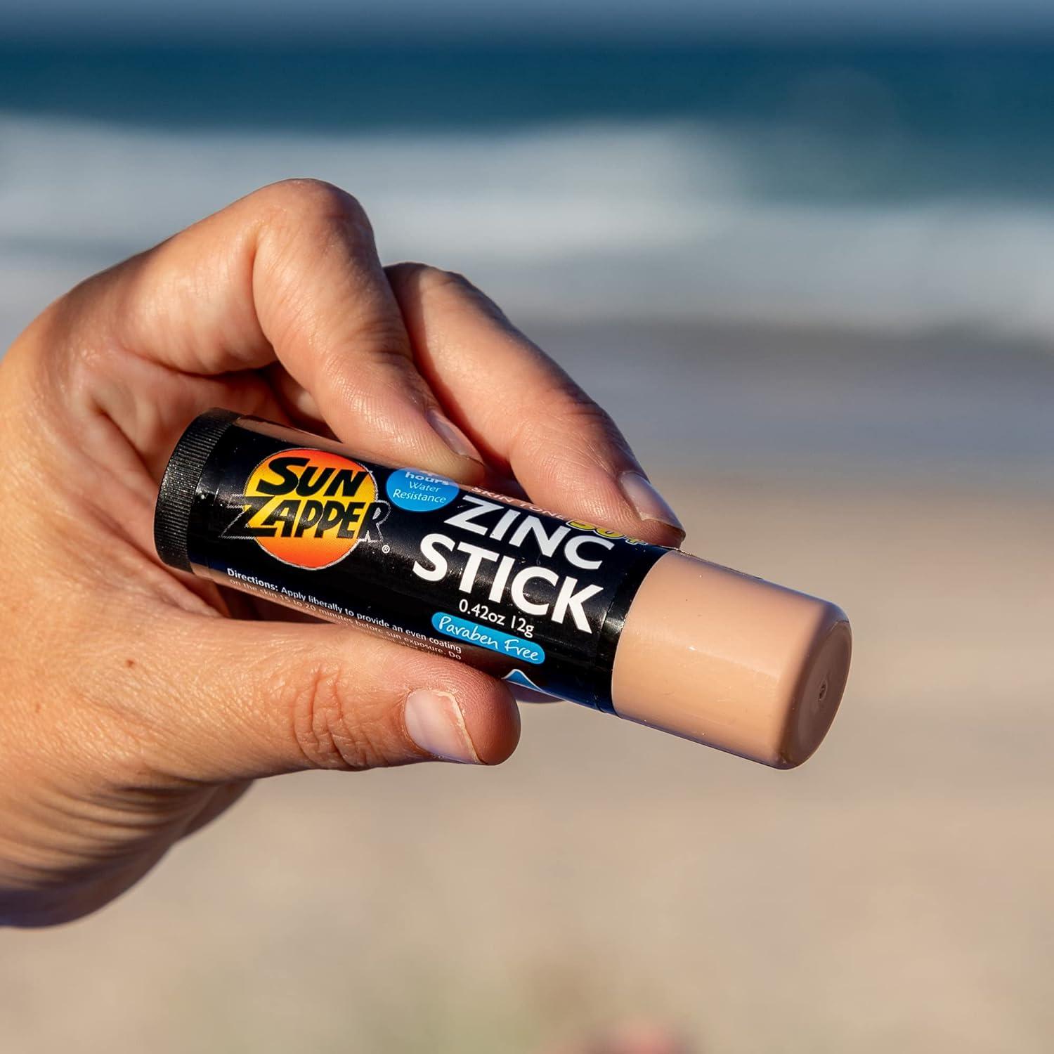 Sun Zapper Zinc Stick SPF 50+ Sunscreen 4 Pack 0.42 oz - Skin Tone ...
