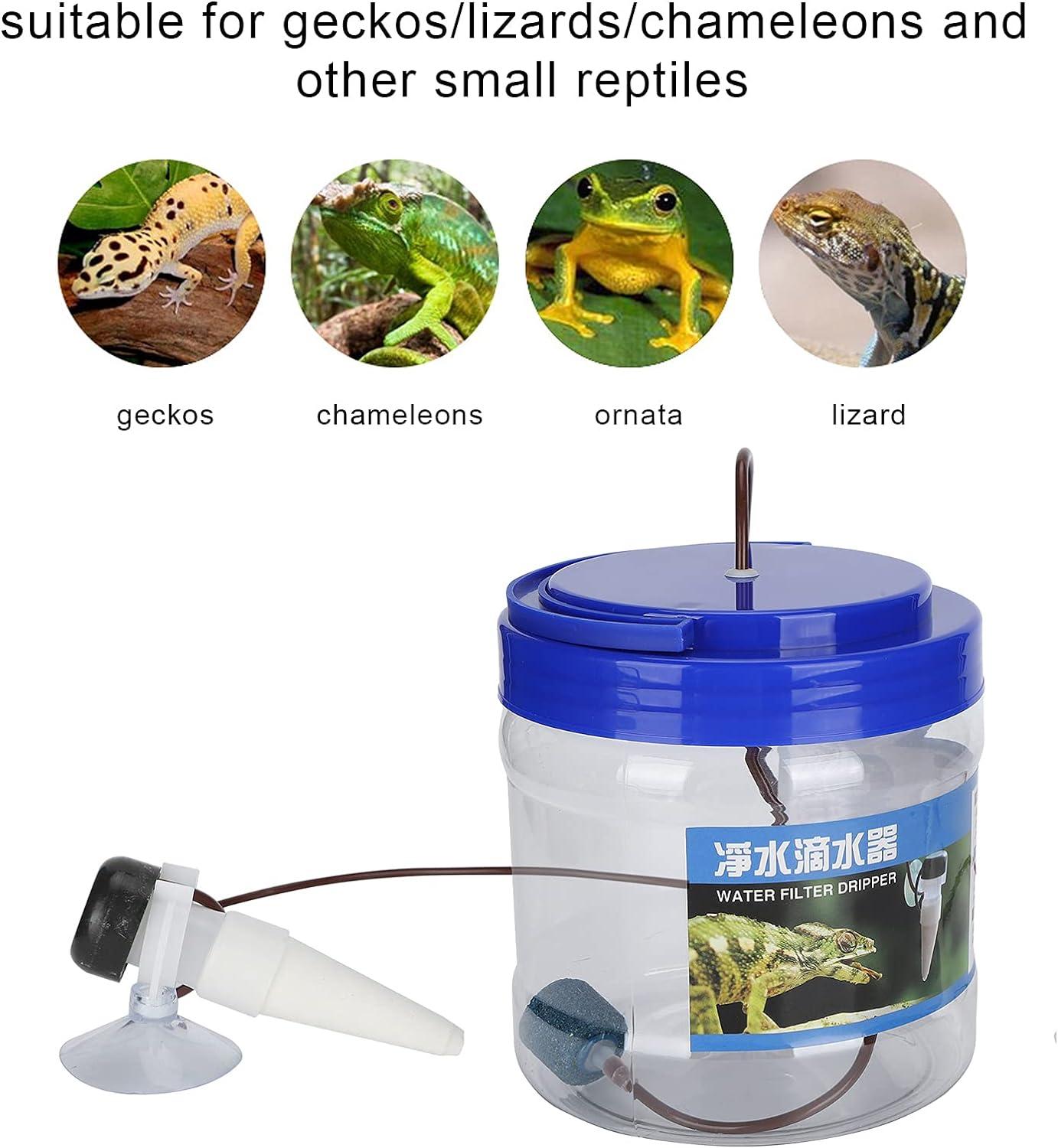 Reptile Water Dripper Kit 1300ML Reptile Drinking Fountain Water ...
