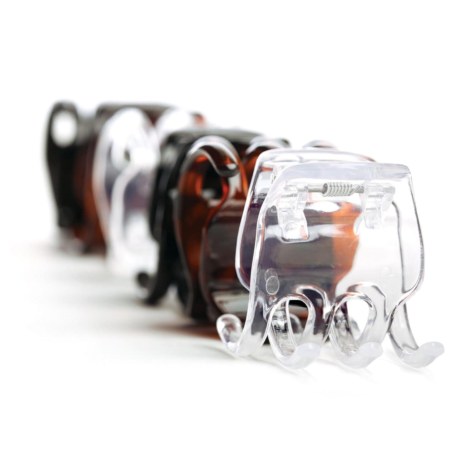 Goody Classic Claw Hair Clips - 6-Count in Clear, Brown, and Black ...