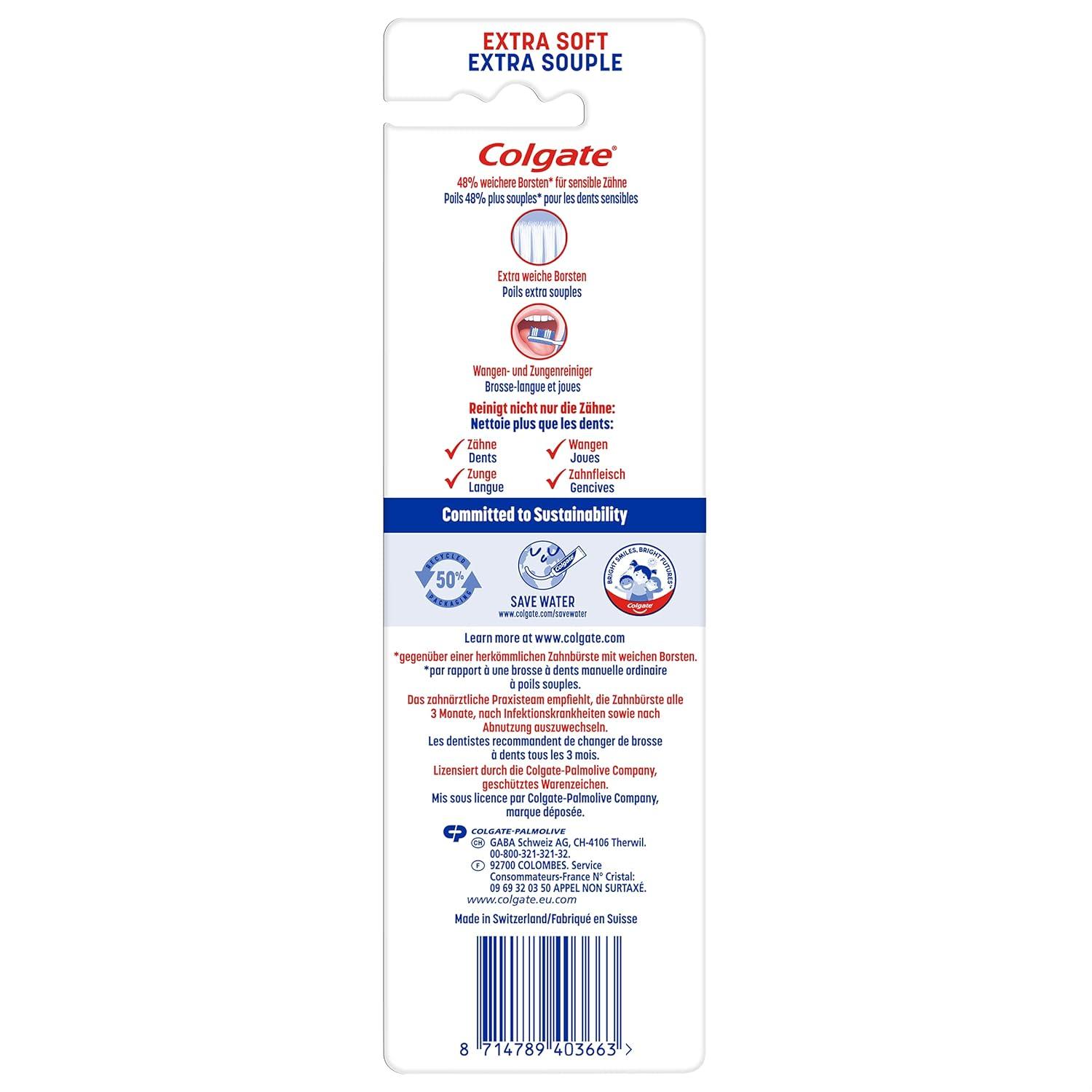 Buy Colgate 360 Sensitive Toothbrush - Extra Soft Eco-Friendly Handle ...