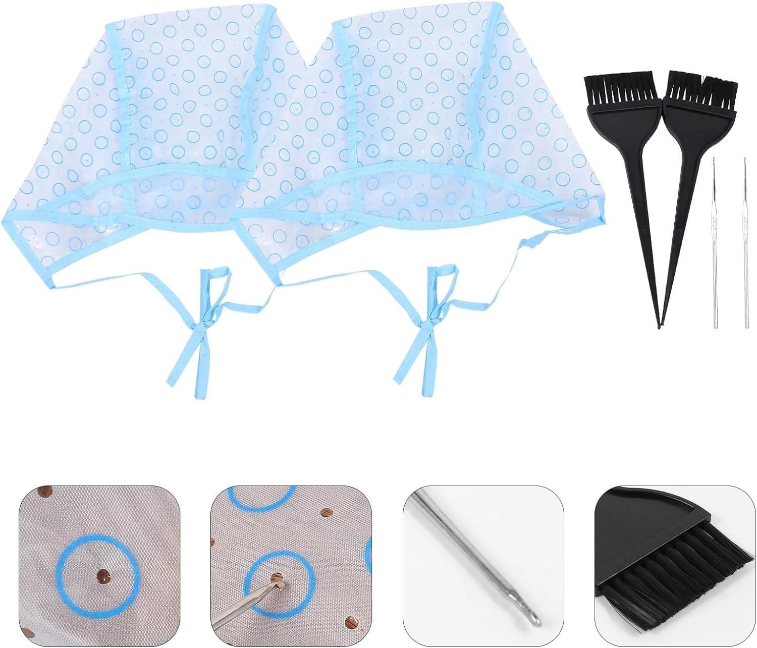 ZPFDSG Highlighting Cap 6 PCS Crochet Set Outfit Hair Dye Cap Highlight ...