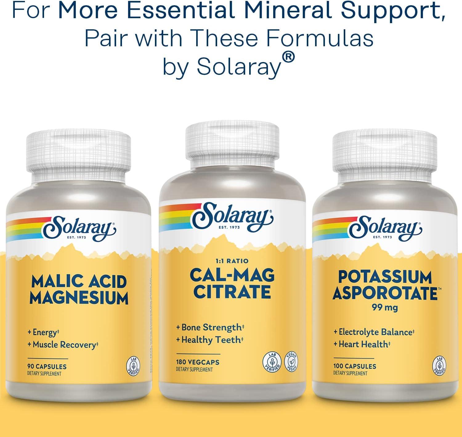 Solaray Potassium Citrate 60 VegCaps - Vegan Support for Electrolyte ...