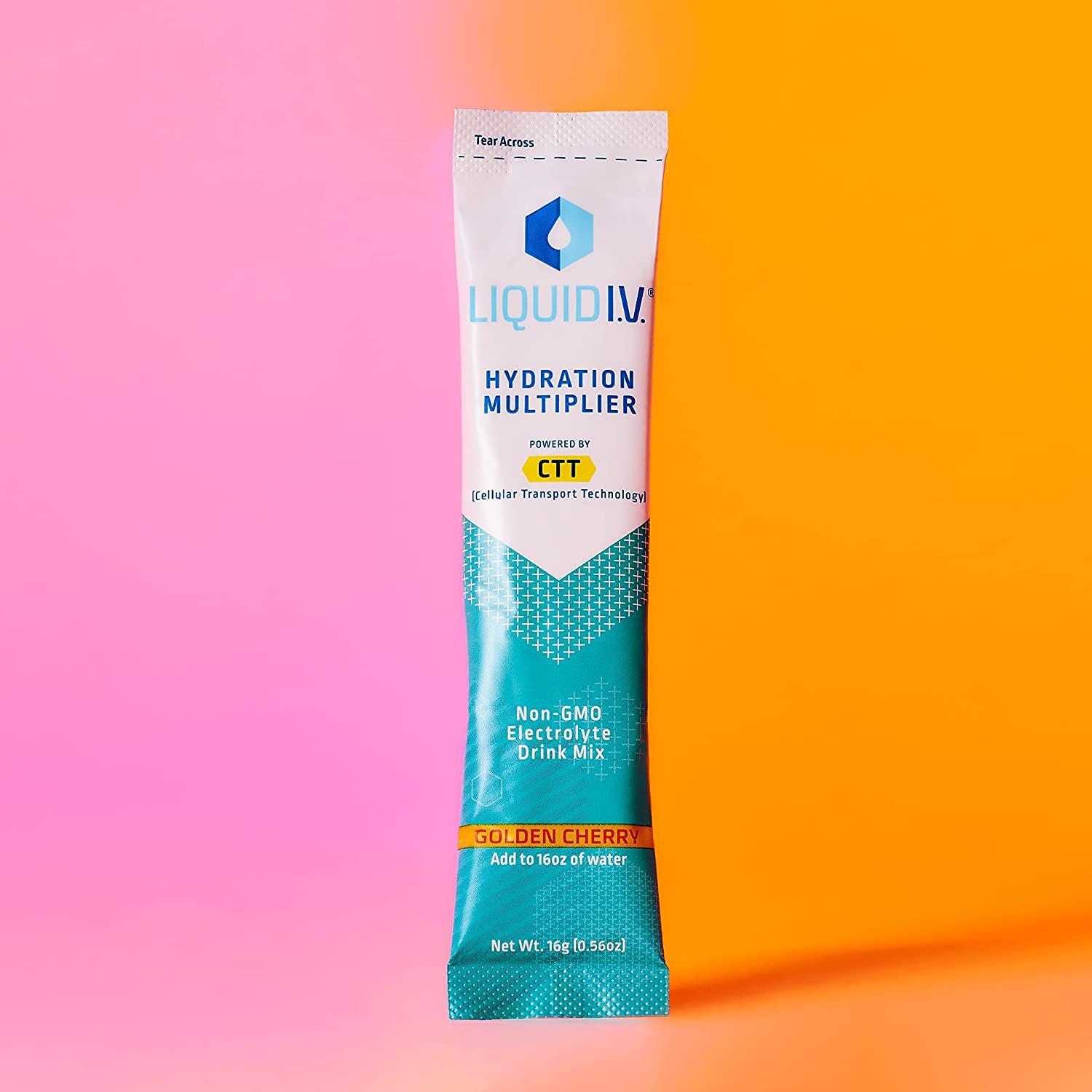 Liquid I.V. Hydration Multiplier - Golden Cherry Electrolyte Drink Mix ...