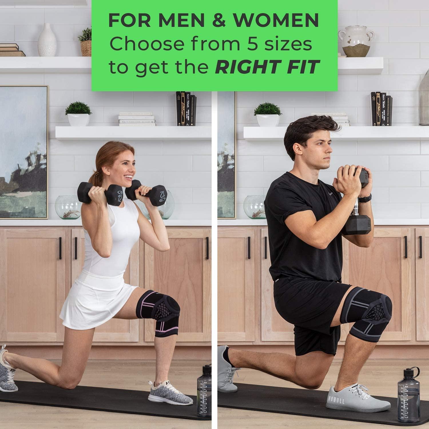 TechWare Pro Knee Compression Sleeve - Side Stabilizers & Gel Pads ...