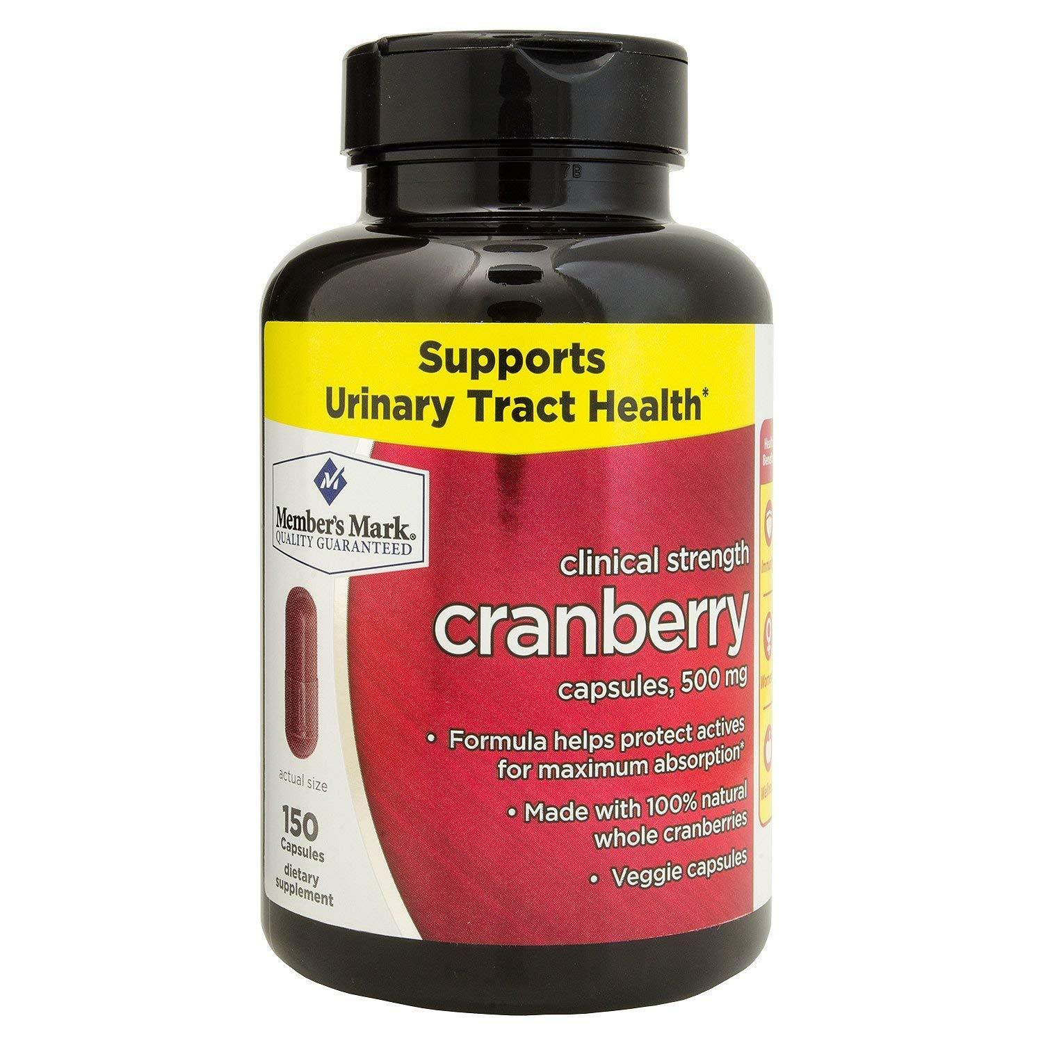 Members Mark Clinical Strength Cranberry 500mg - High Potency UTI ...
