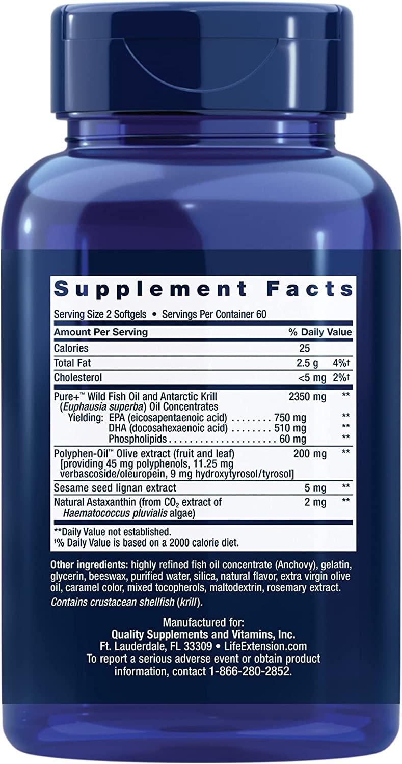 Life Extension Super Omega-3 Plus - 120 Softgels for Heart & Brain Health Life Extension Super Omega-3 Plus - 120 Softgels for Heart & Brain Health
