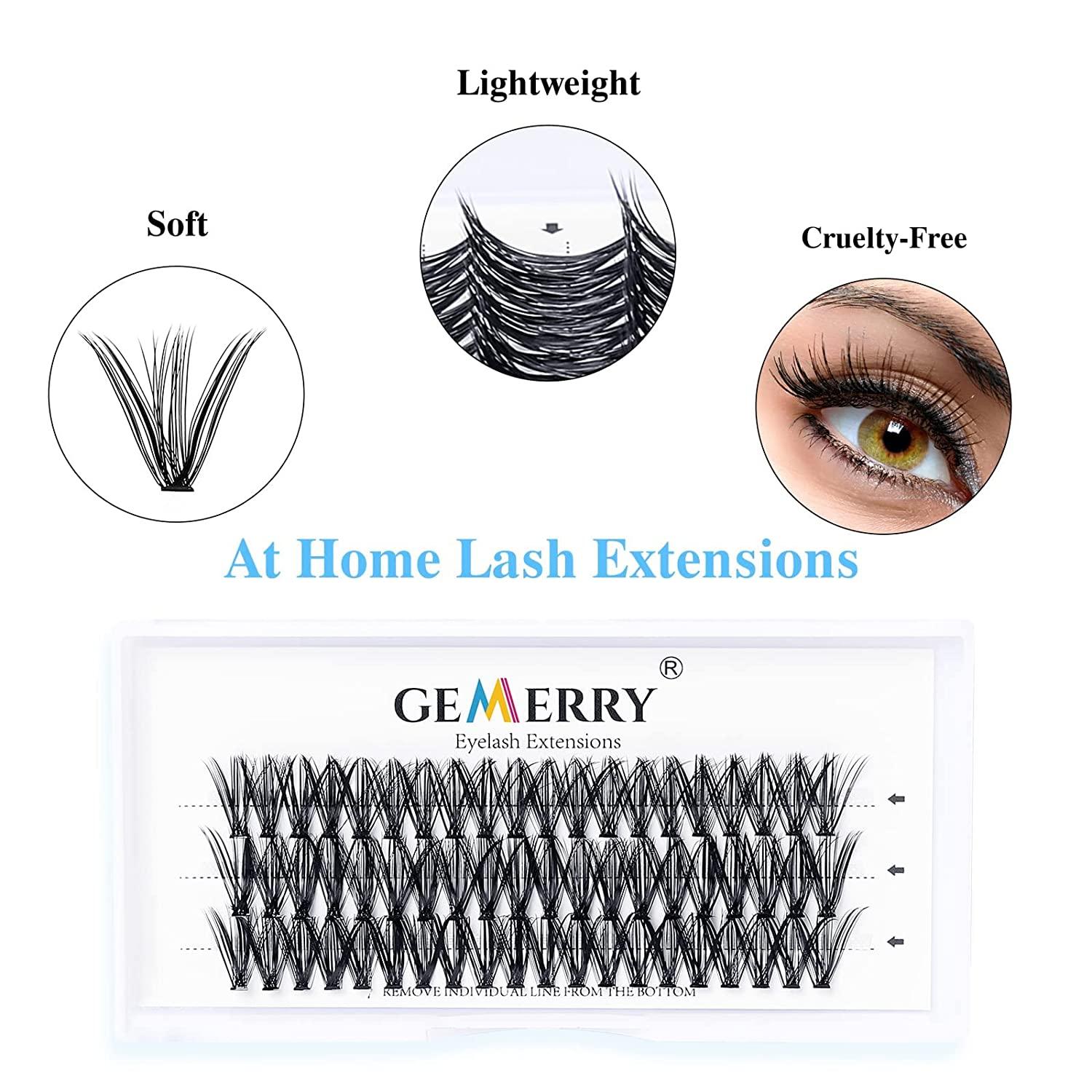 40 Roots Faux Mink Lash Clusters - 0.07D Curl, 16mm | DIY Reusable ...
