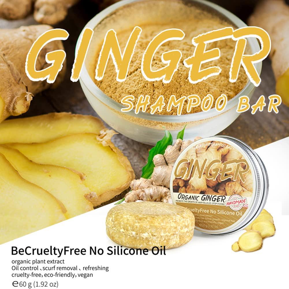 Organic Ginger Hair Regrowth Shampoo Bar - Promotes Growth, Fights Hair ...