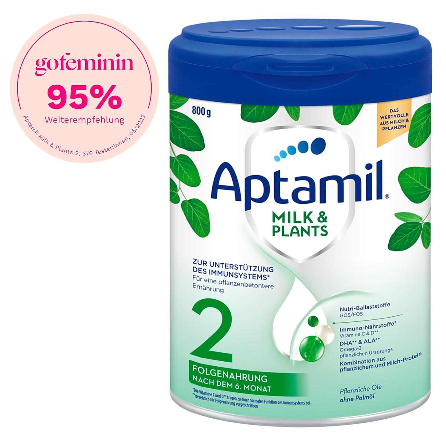 Aptamil Milk & Plants 2 - Follow-On Formula for 6+ Months | Omega 3 DHA ...
